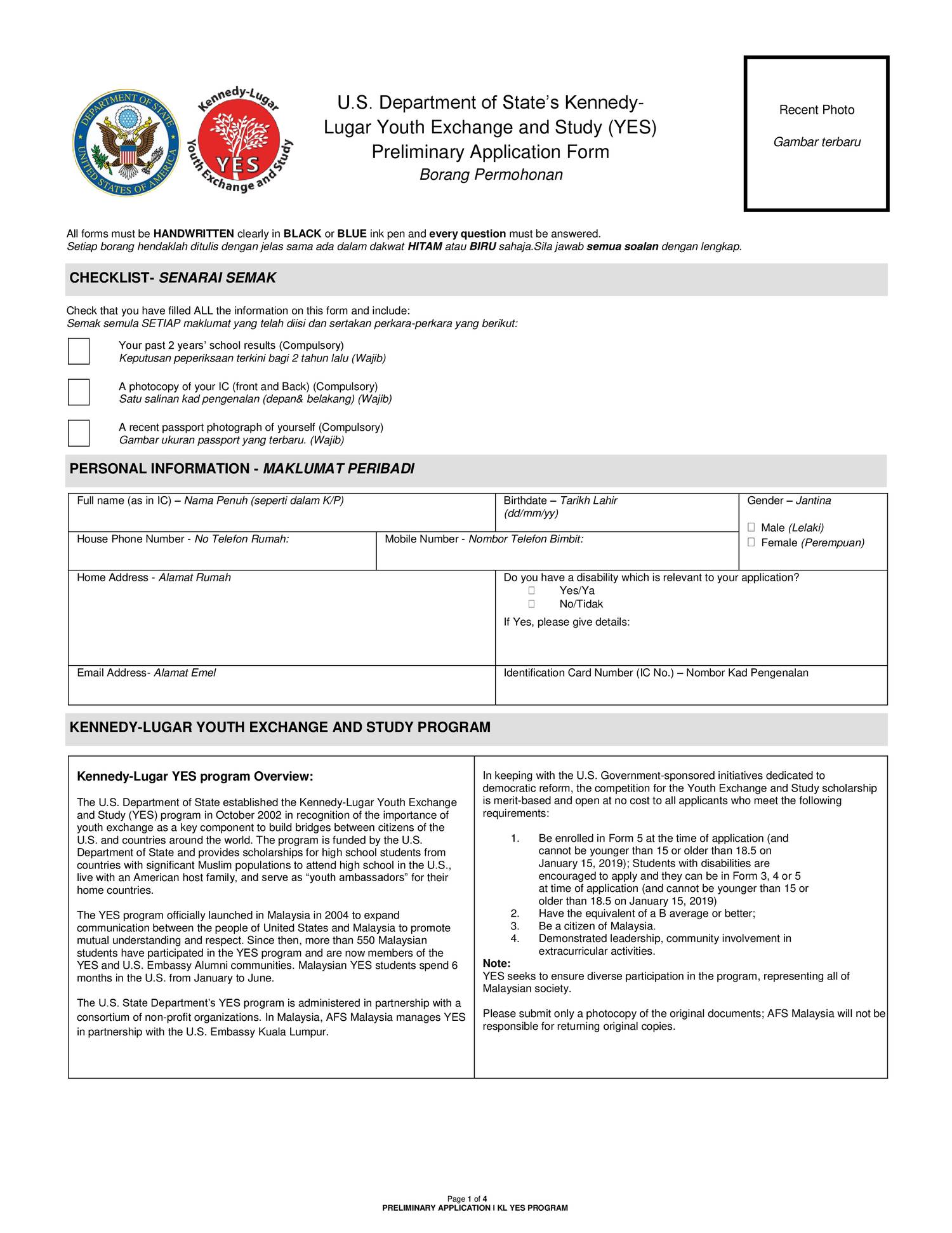 YES - Preliminary application form.pdf | DocDroid