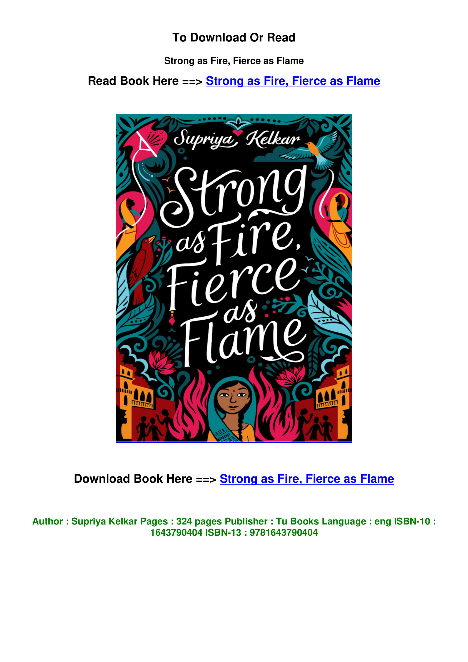 DOWNLOAD PDF Strong as Fire Fierce as Flame BY Supriya Kelkar.pdf | DocDroid