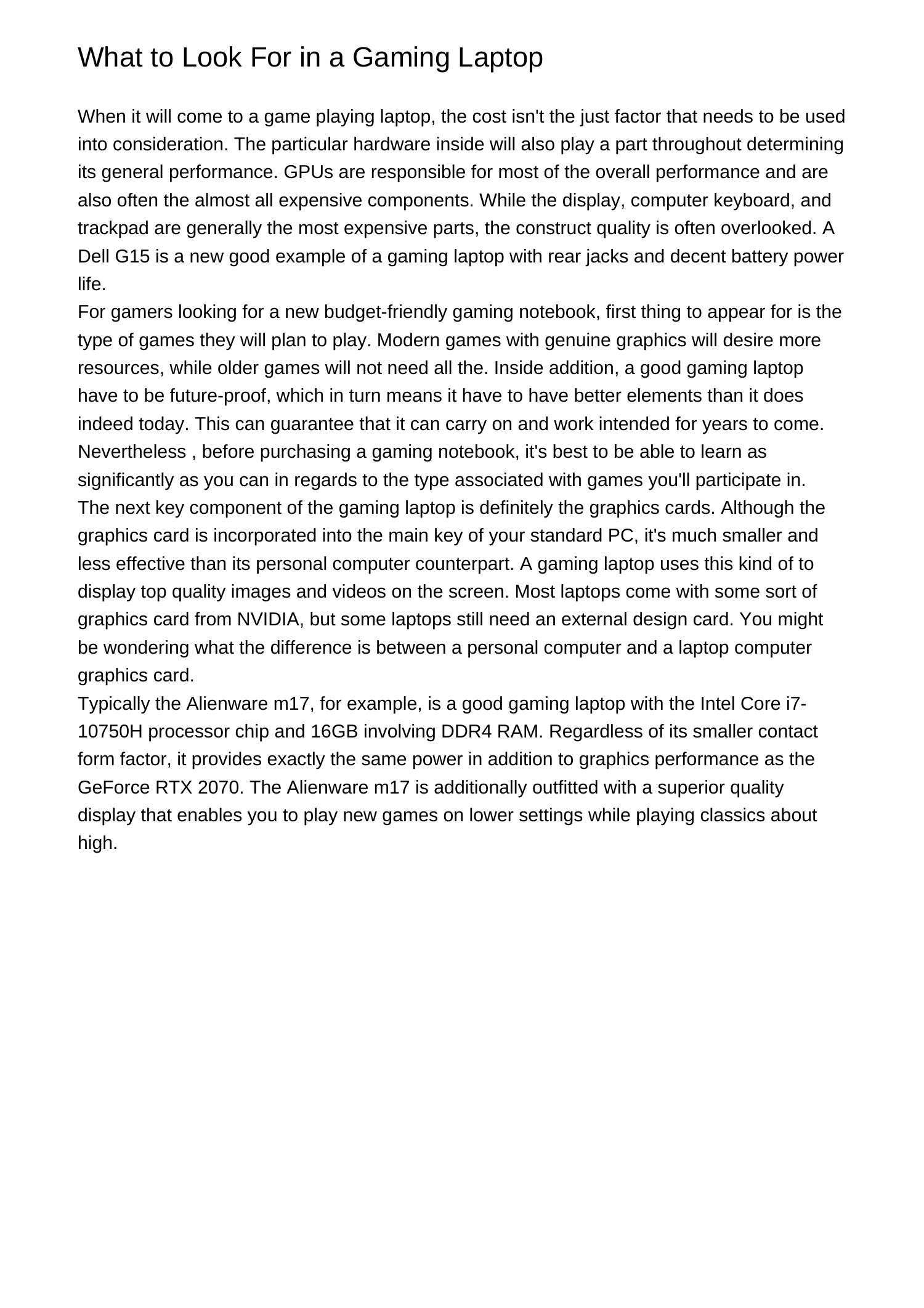 What to Look For in a Gaming Laptopgrniy.pdf.pdf | DocDroid