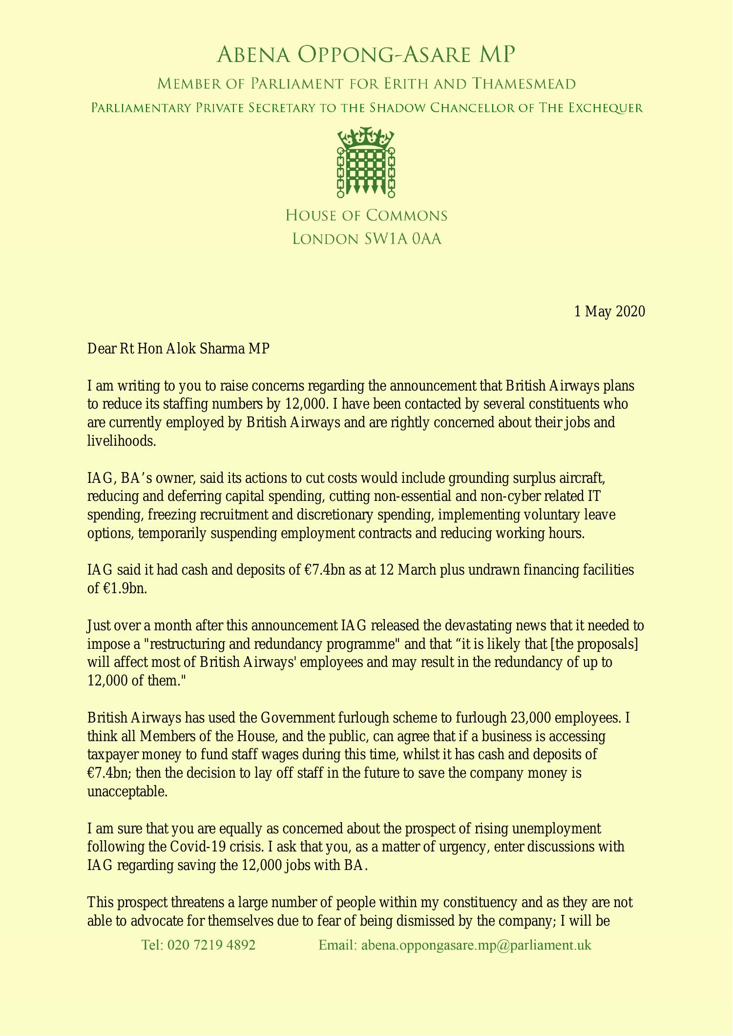 British Airlines letter to Alok Sharma MP.pdf | DocDroid