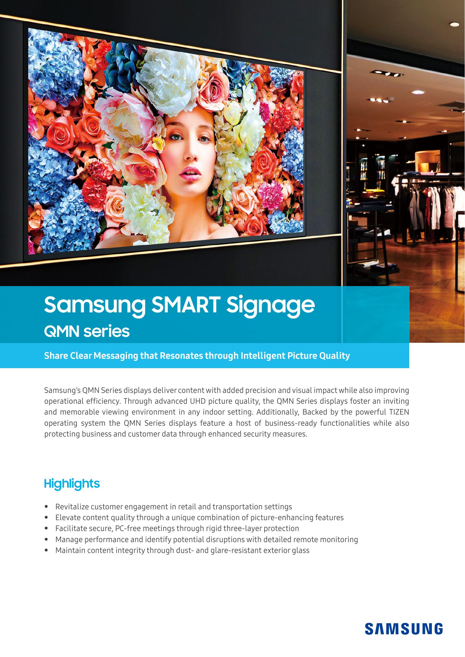 SMART_Signage_QM85N_Series_Datasheet.pdf | DocDroid