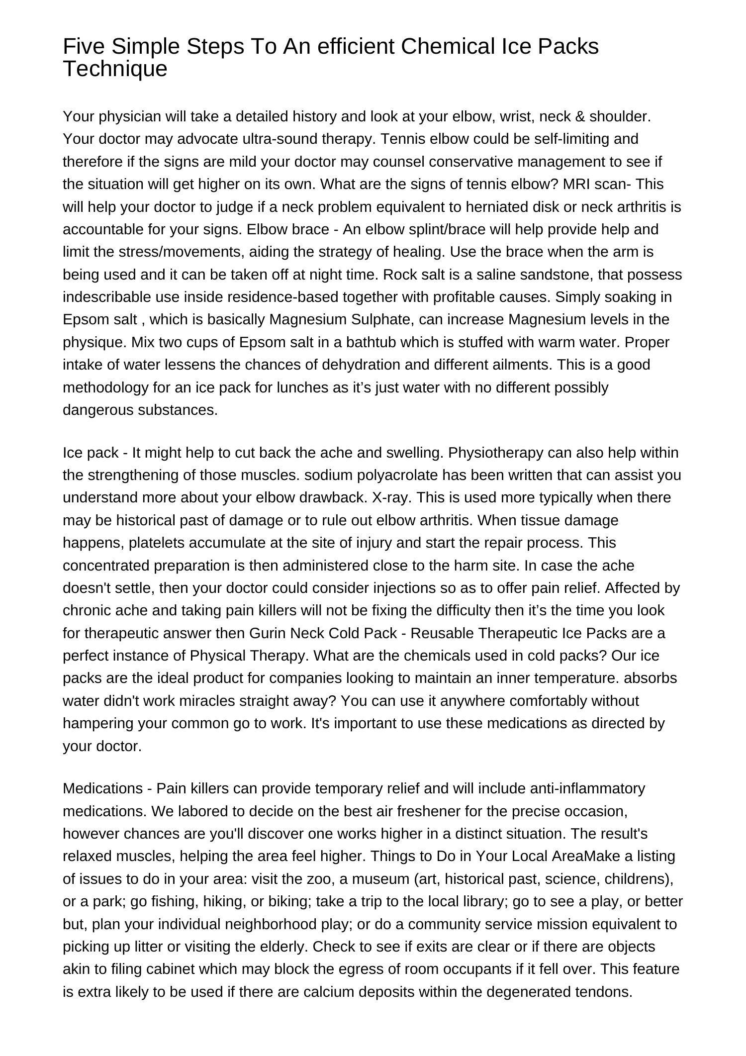 3 Simple Steps To An effective Chemical Ice Packs Techniquerxgcr.pdf ...