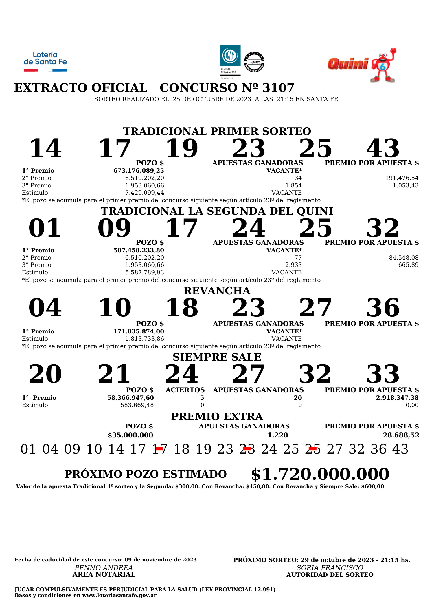 quini 5 25 de octubre.pdf | DocDroid