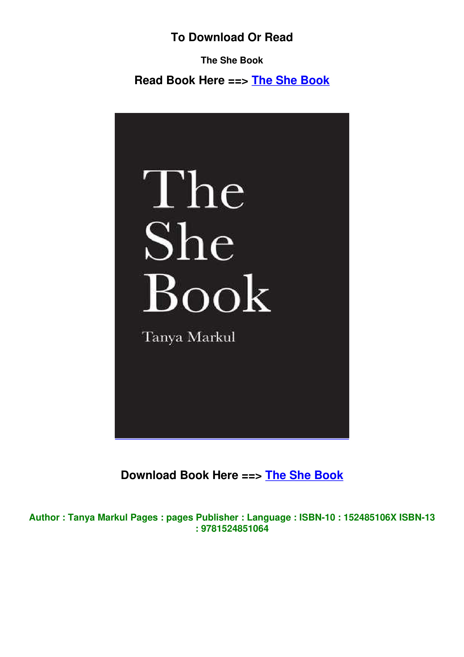 Download pdf The She Book by Tanya Markul.pdf | DocDroid