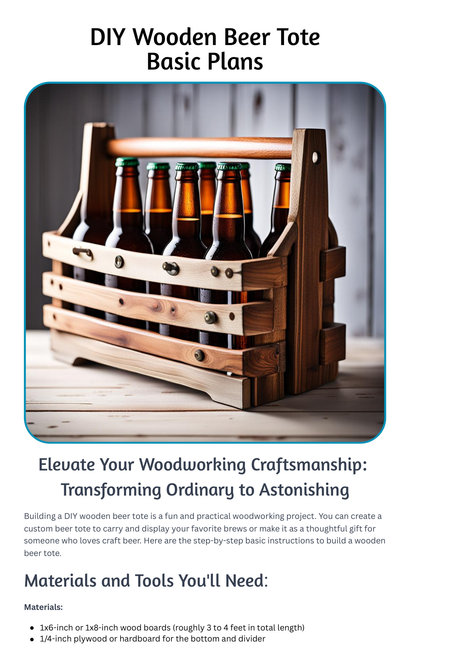 DIY Wooden Beer Tote Basic Plans.pdf | DocDroid
