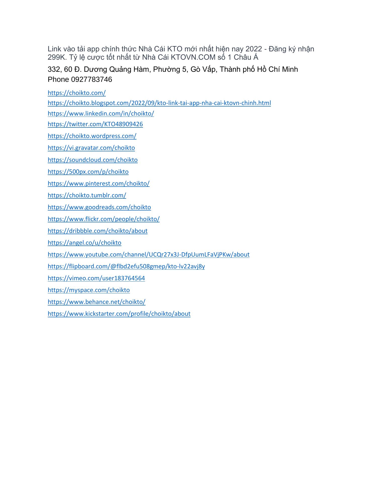 Link vào tải app chính thức Nhà Cái KTO mới nhất hiện nay 2022.docx | DocDroid
