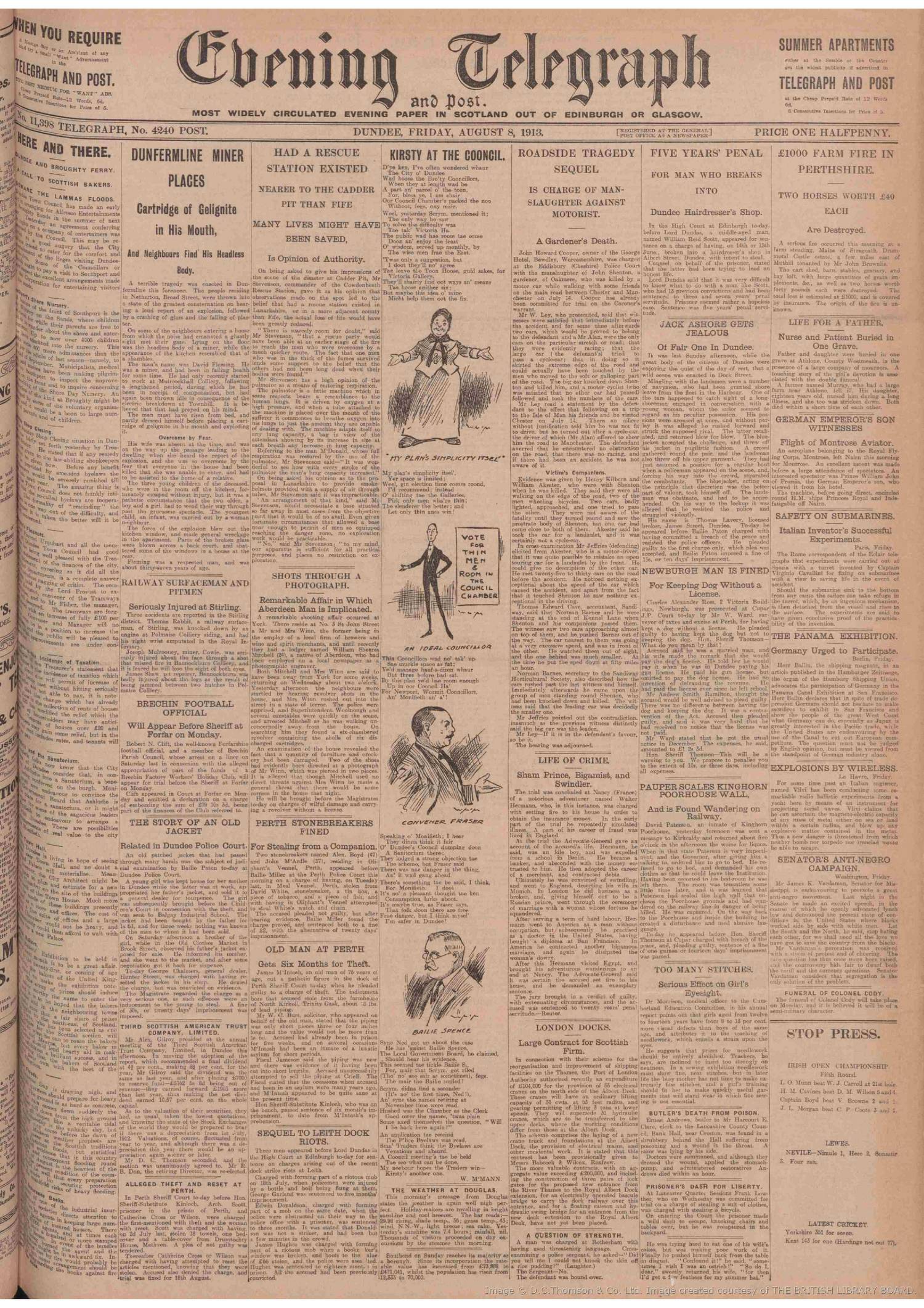 Dundee Evening Telegraph - Friday 08 August 1913.pdf | DocDroid