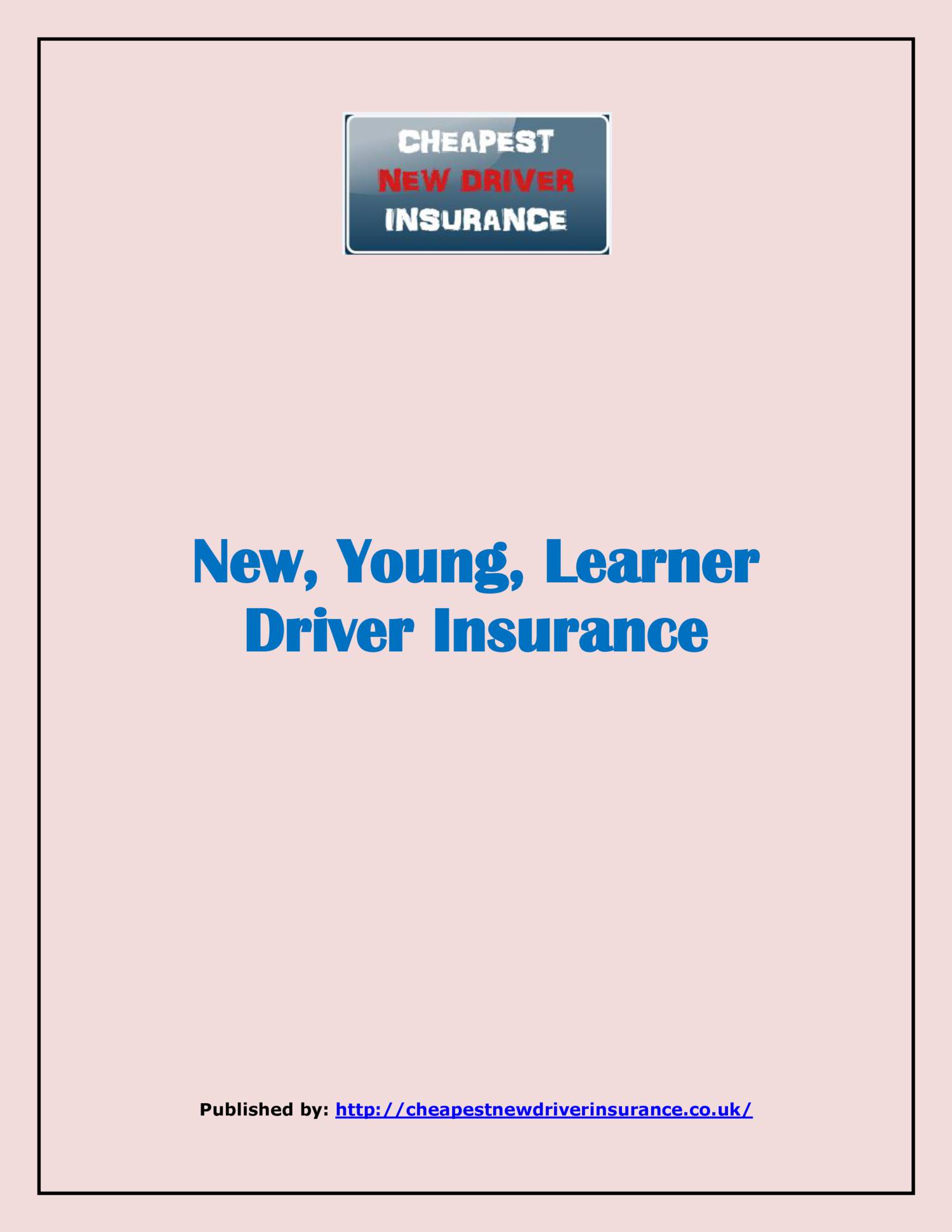 New, Young, Learner Driver Insurance.pdf | DocDroid