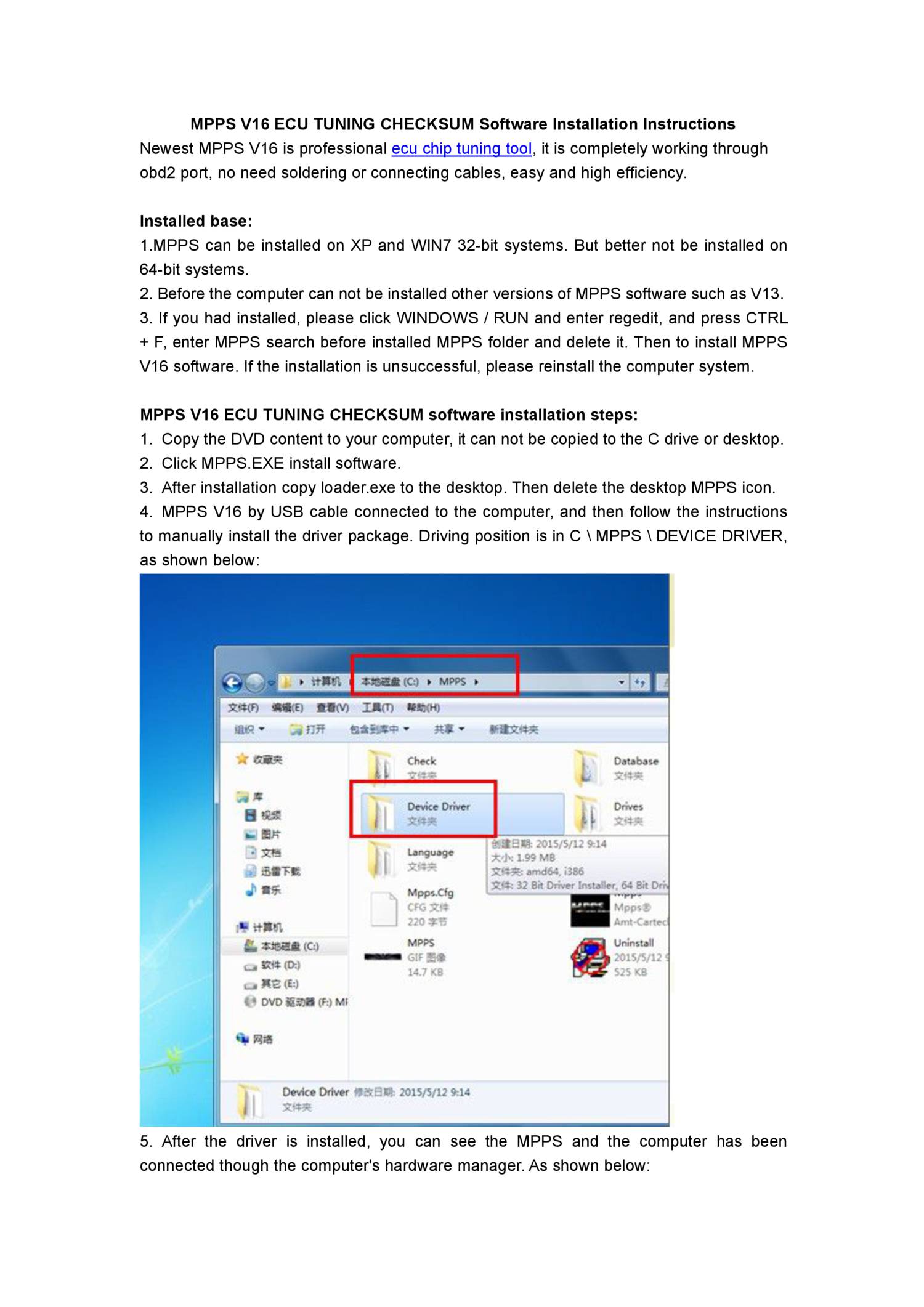 MPPS V16 ECU TUNING CHECKSUM Software Installation Instructions.pdf | DocDroid