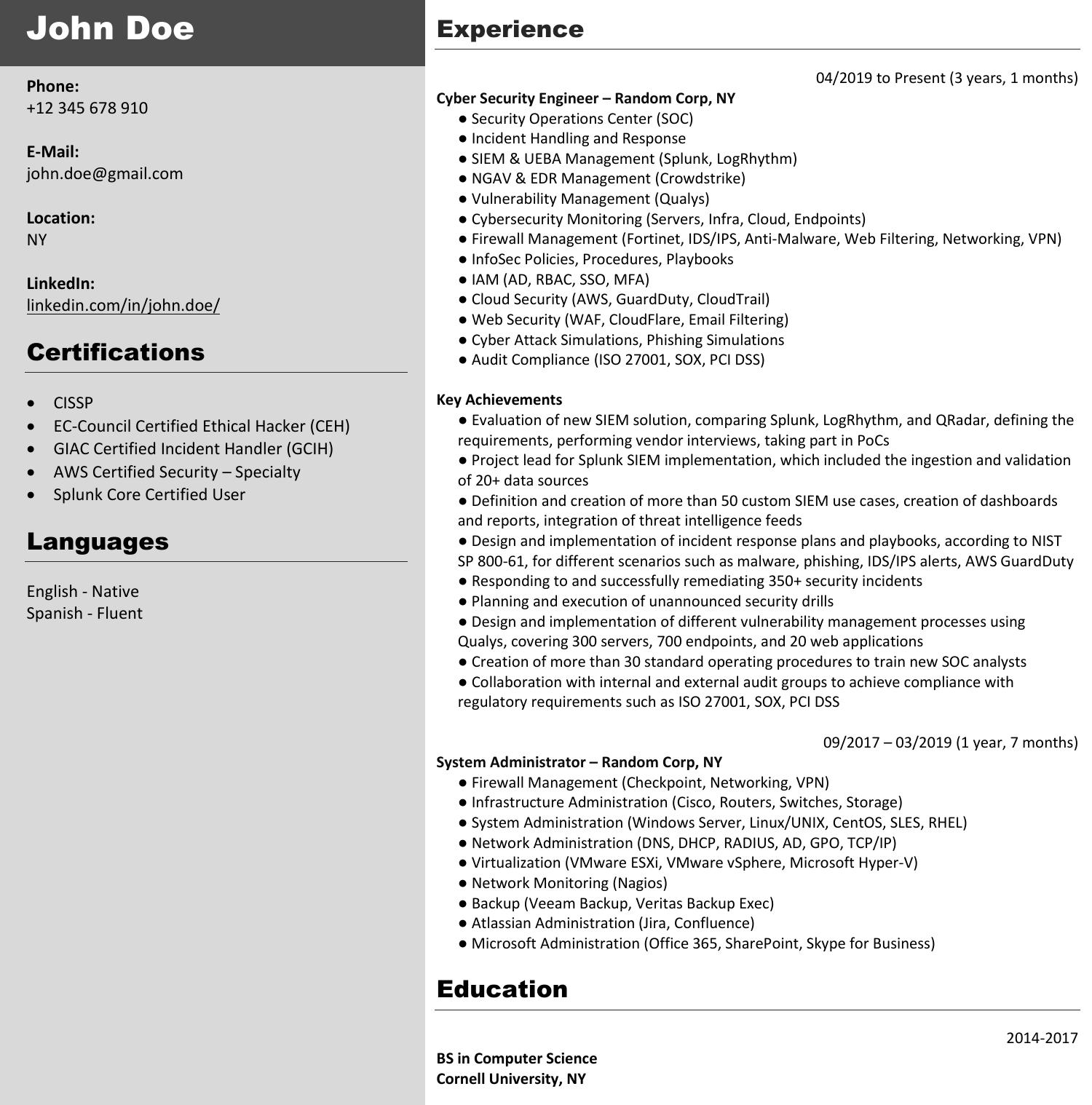 Resume_John Doe.pdf | DocDroid