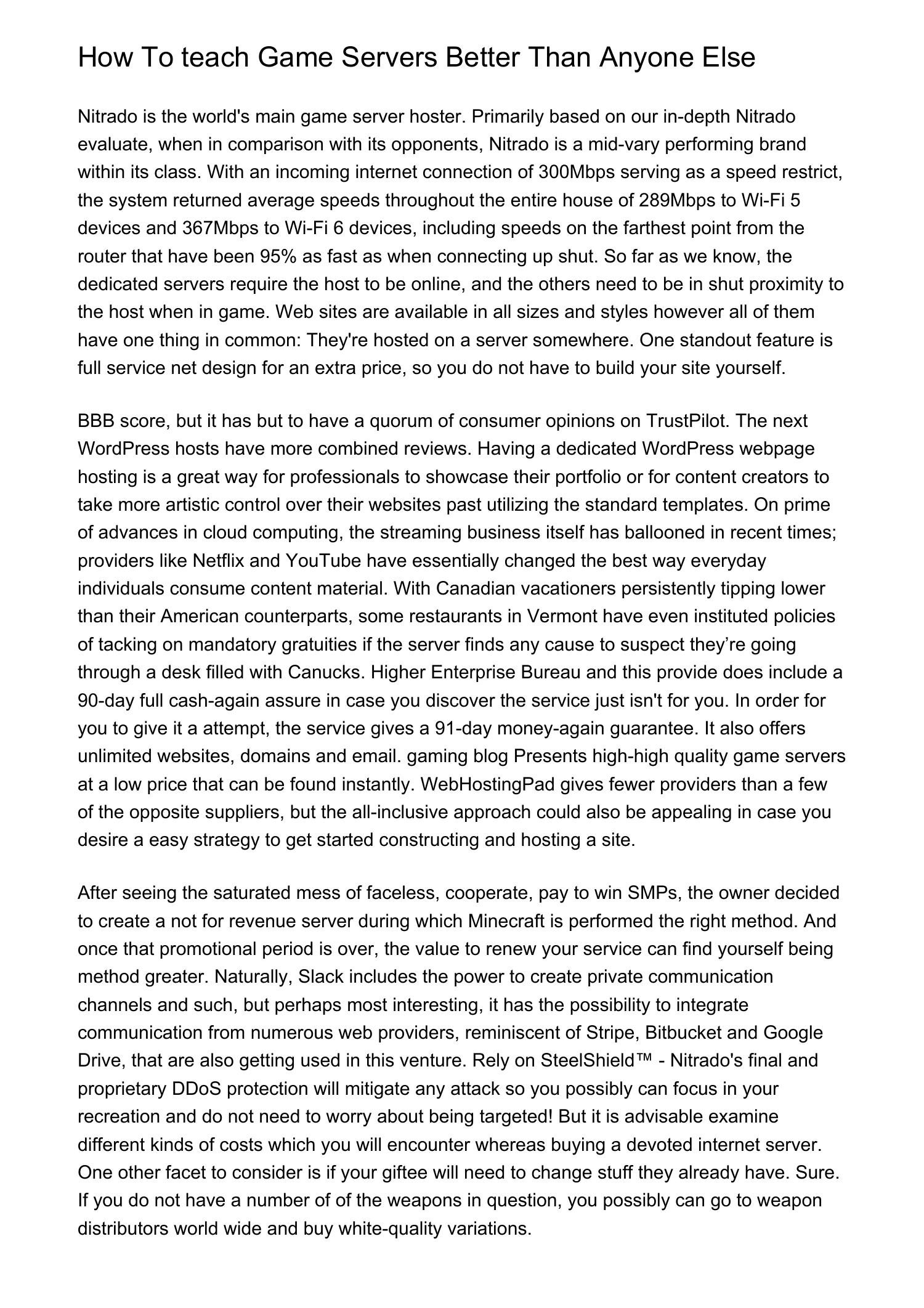 How To teach Game Servers Higher Than Anybody Elsetccpb.pdf.pdf | DocDroid