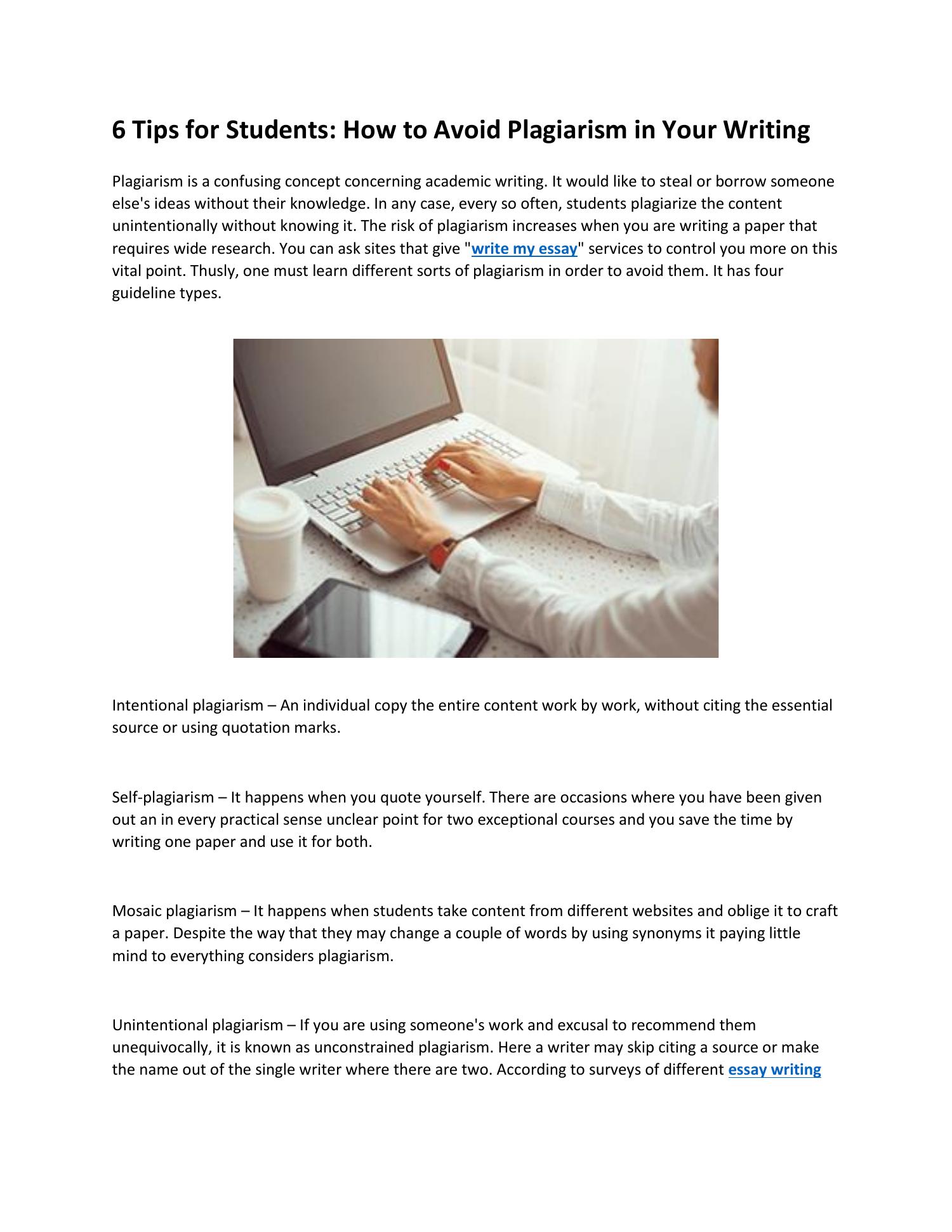 6 Tips for Students How to Avoid Plagiarism in Your Writing.docx | DocDroid