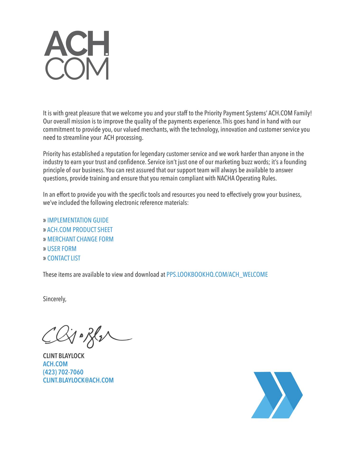 ACH Welcome Letter.pdf | DocDroid