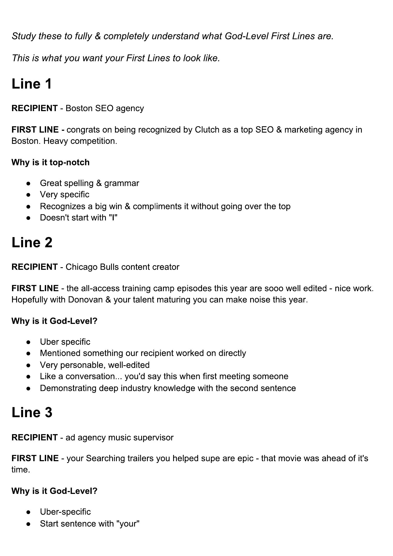 Top First lines Examples v2.pdf | DocDroid
