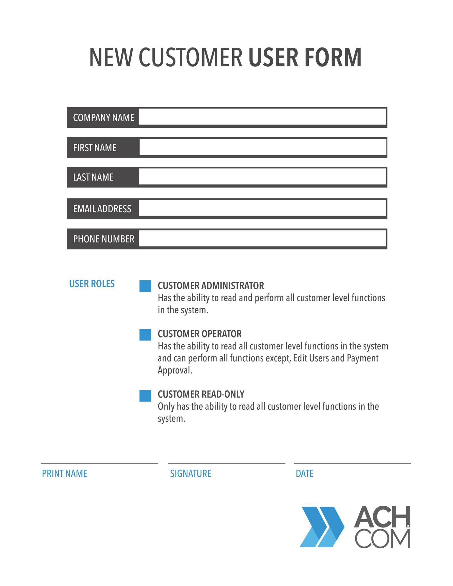 ACH New Customer User Form.pdf | DocDroid