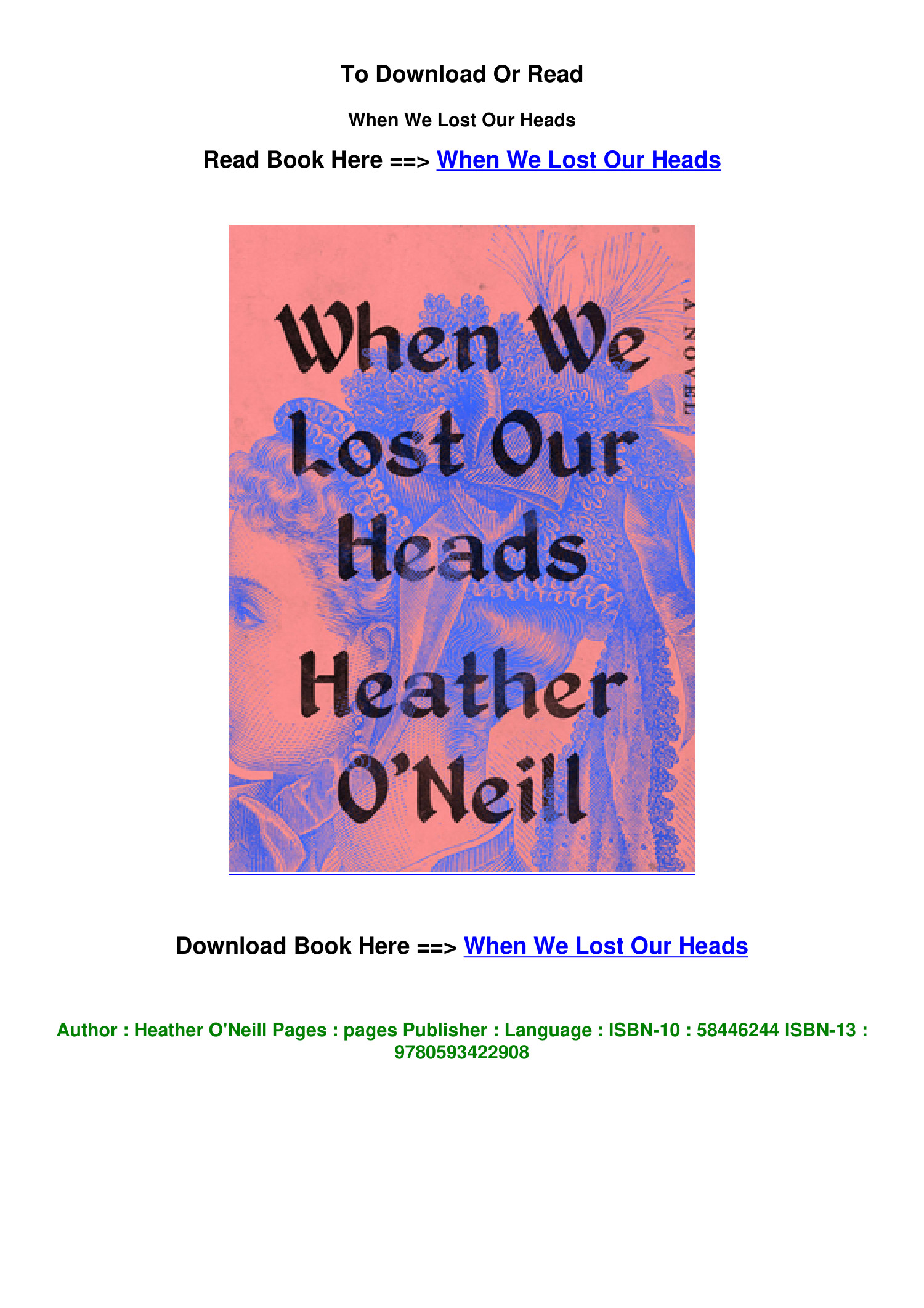 download Pdf When We Lost Our Heads by Heather O Neill.pdf | DocDroid
