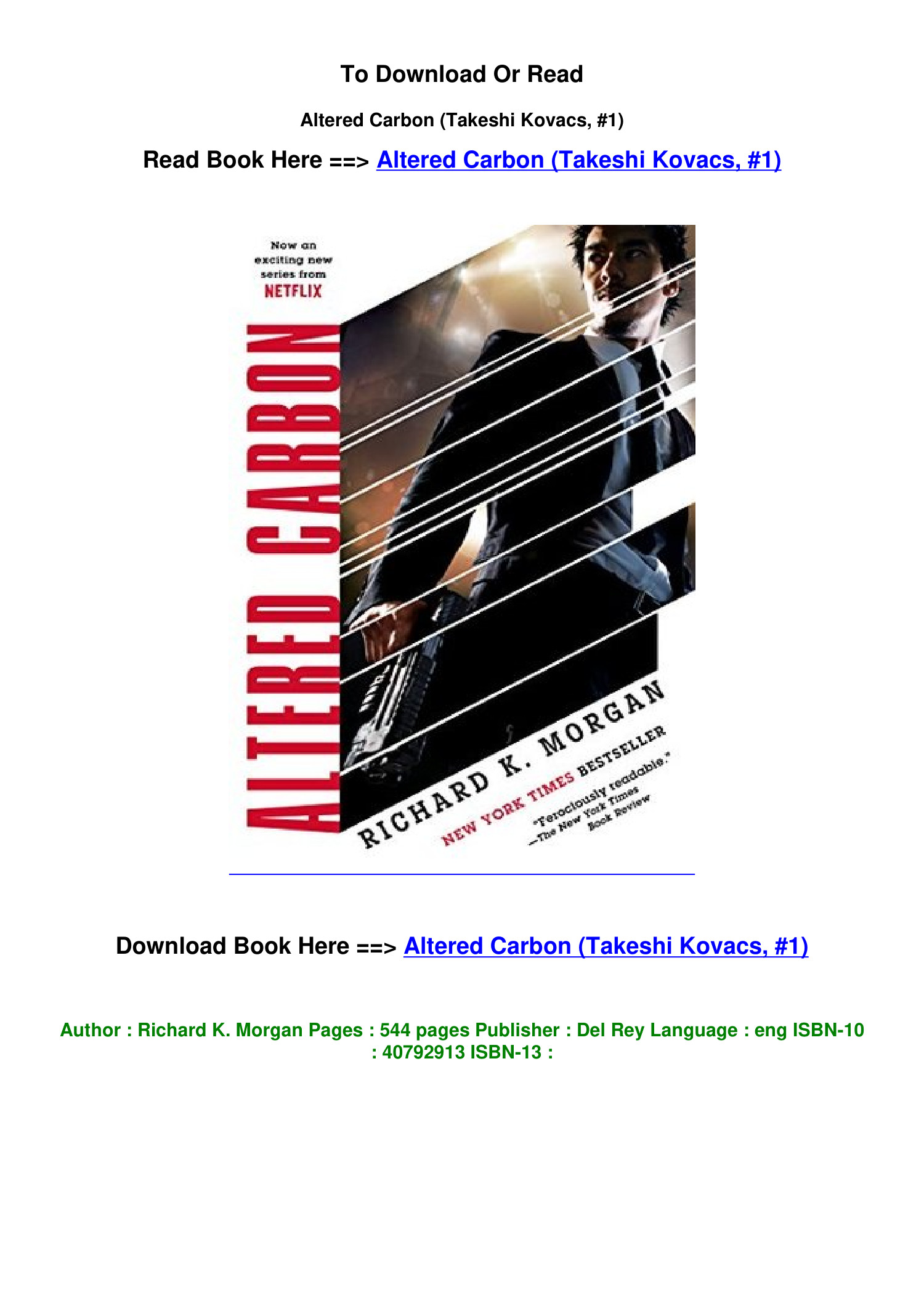 DOWNLOAD epub Altered Carbon Takeshi Kovacs 1 BY Richard K Morgan.pdf | DocDroid