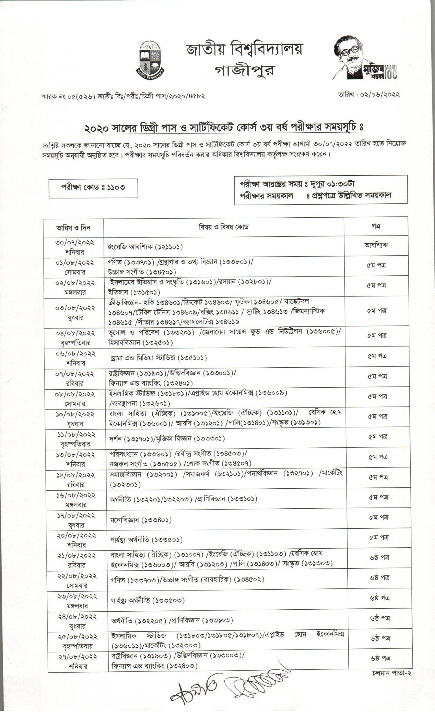 degree 3rd year routine.pdf | DocDroid