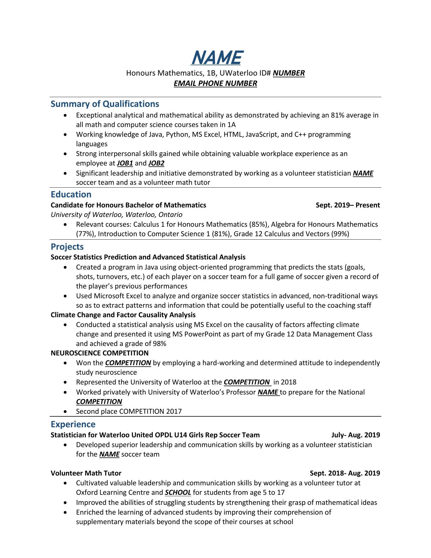 Nameless Resume.docx | DocDroid