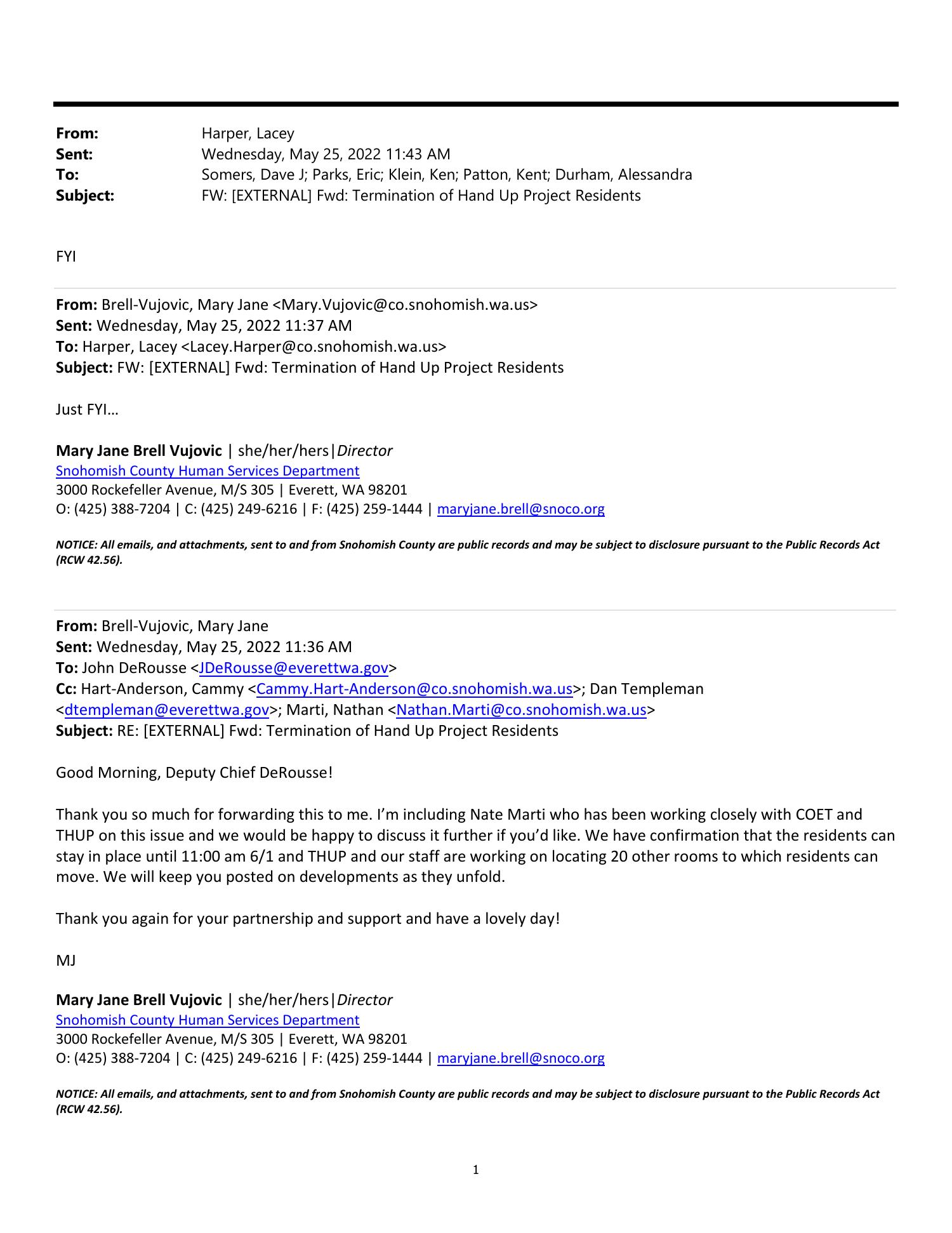 Memo Style - RE EXTERNAL Fwd Termination of Hand Up Project Residents (1).pdf | DocDroid