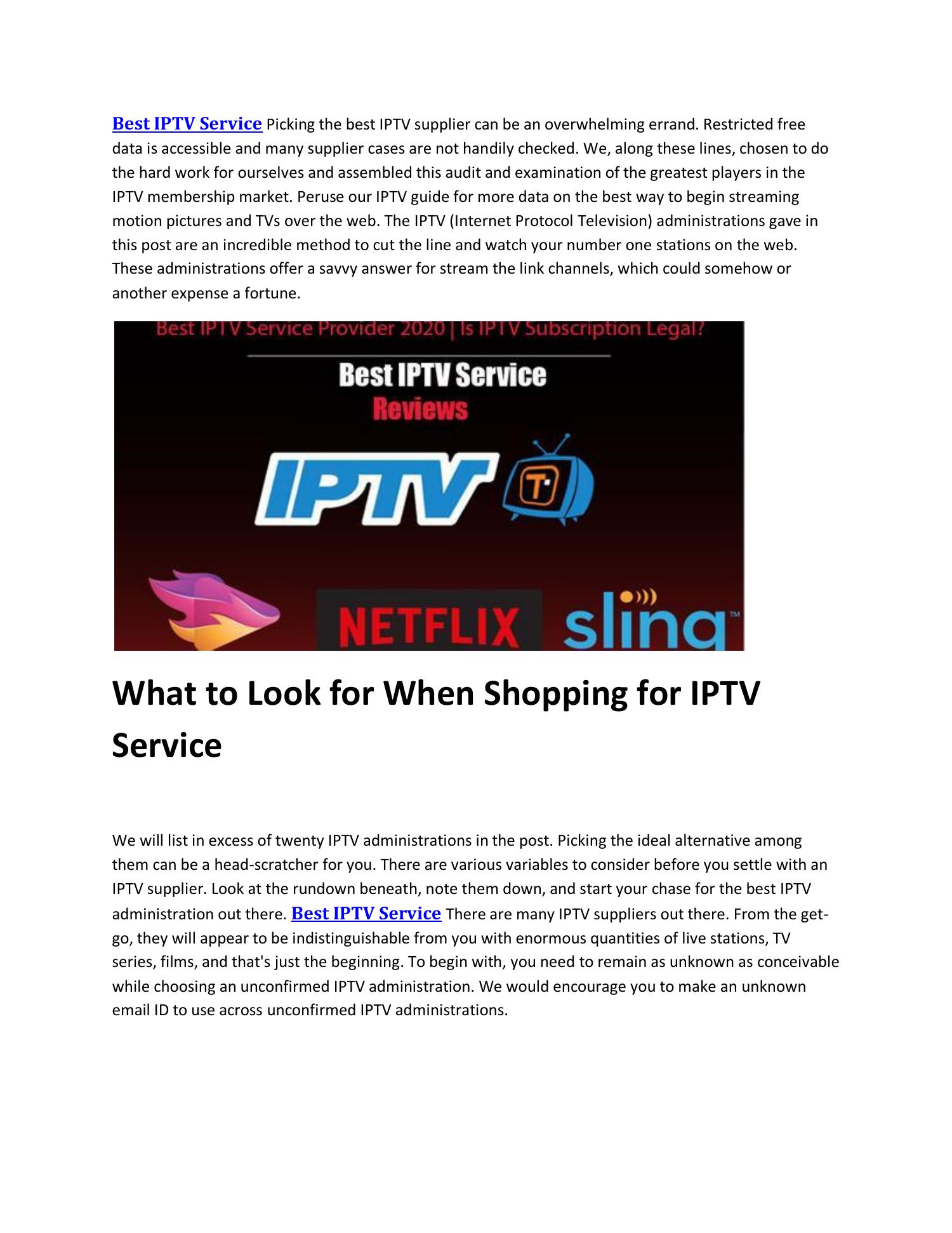 Best IPTV Service Provider 2021.pdf | DocDroid