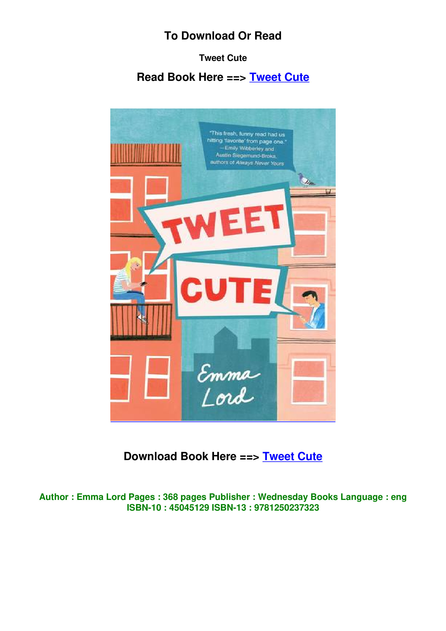 EPUB Download Tweet Cute by Emma Lord.pdf | DocDroid