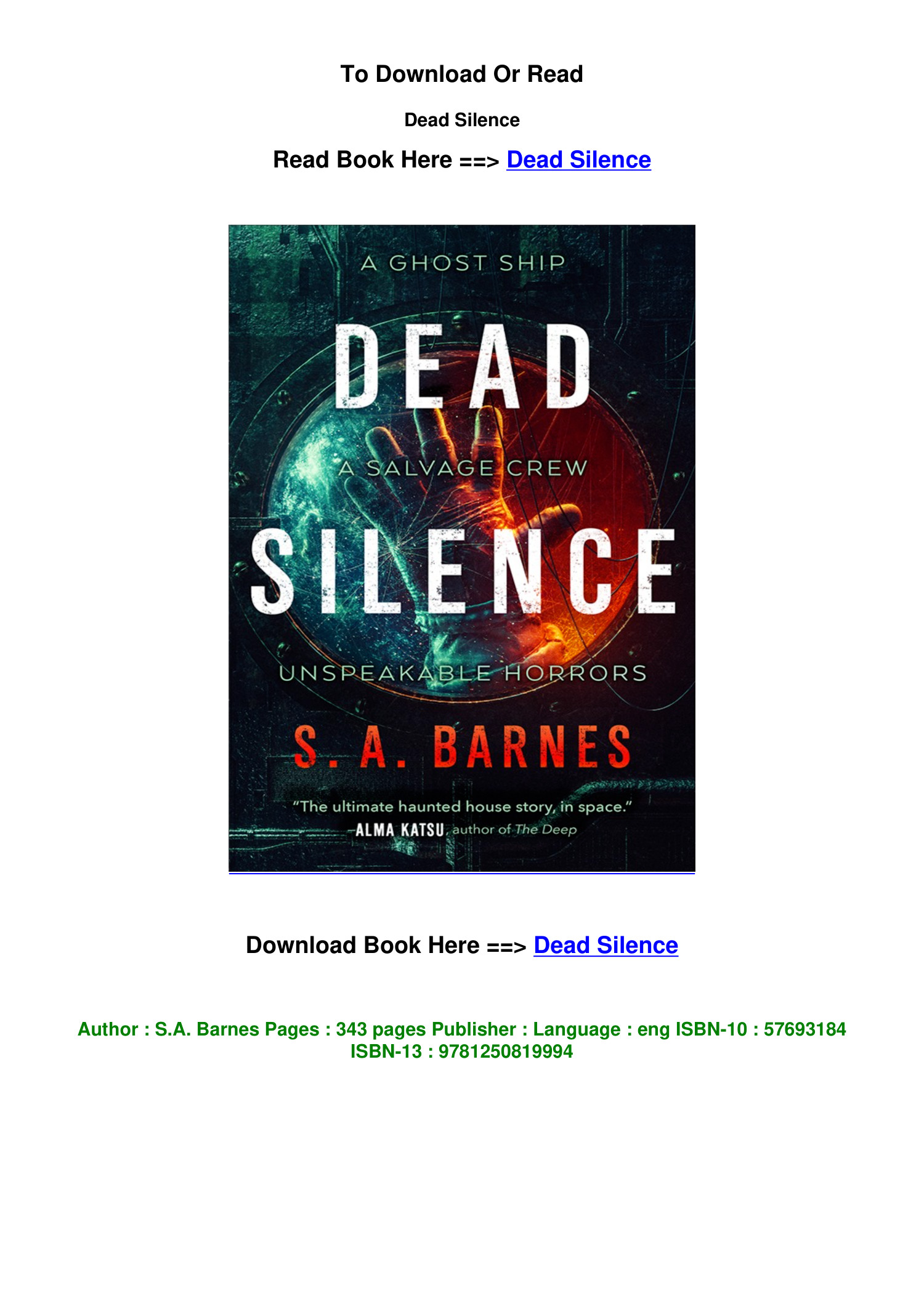Download Pdf Dead Silence BY S A Barnes.pdf | DocDroid