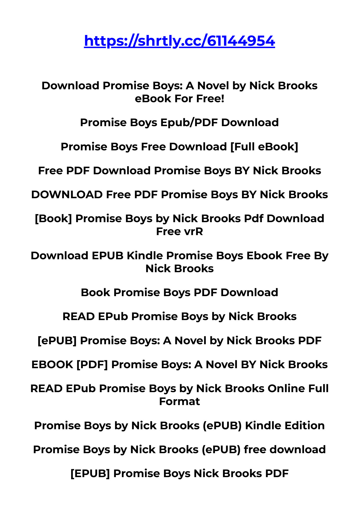Download PDF Promise Boys Ebook Free By Nick Brooks.pdf | DocDroid