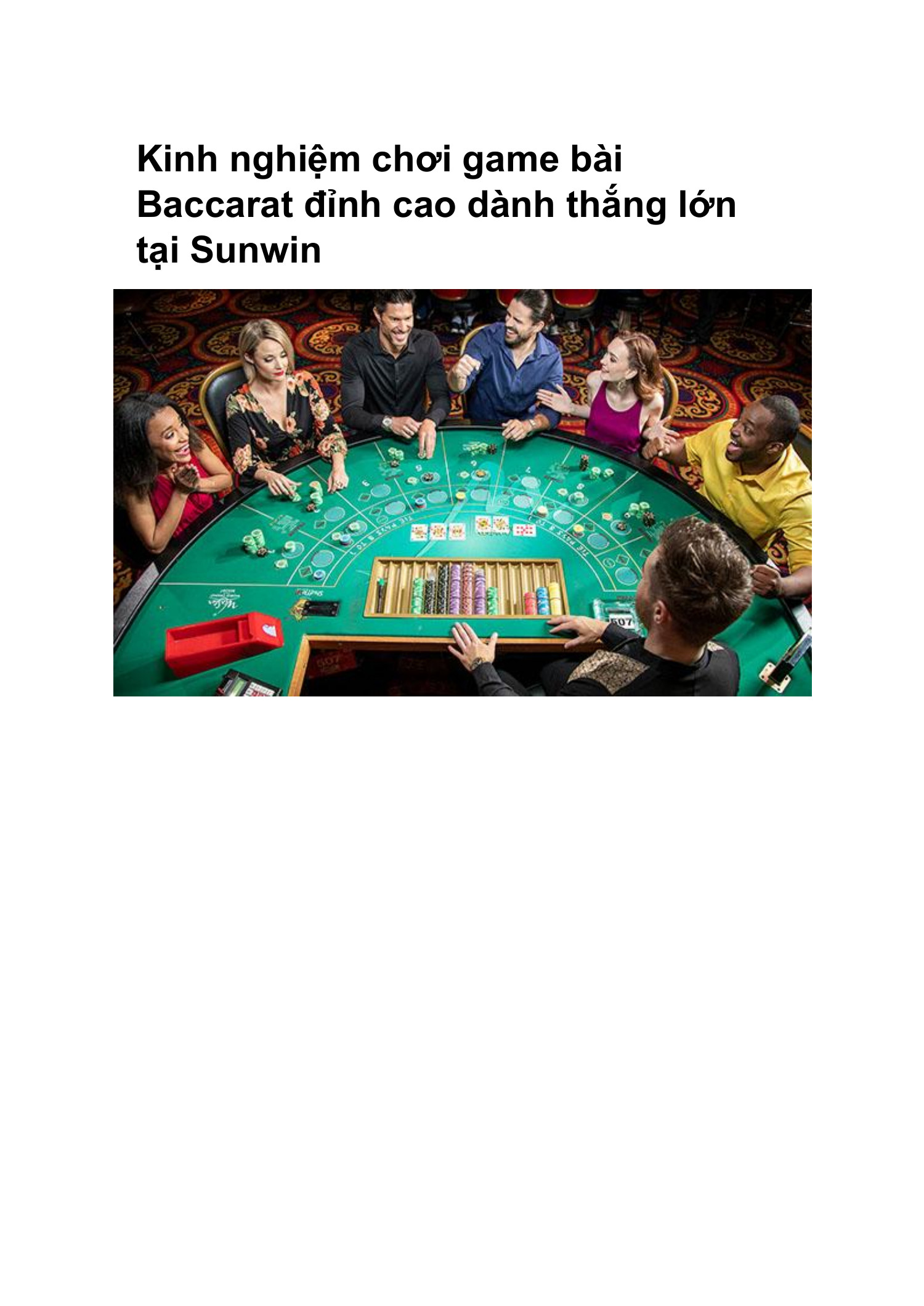 Kinh nghiệm chơi game bài Baccarat đỉnh cao dành thắng lớn tại Sunwin.pdf | DocDroid