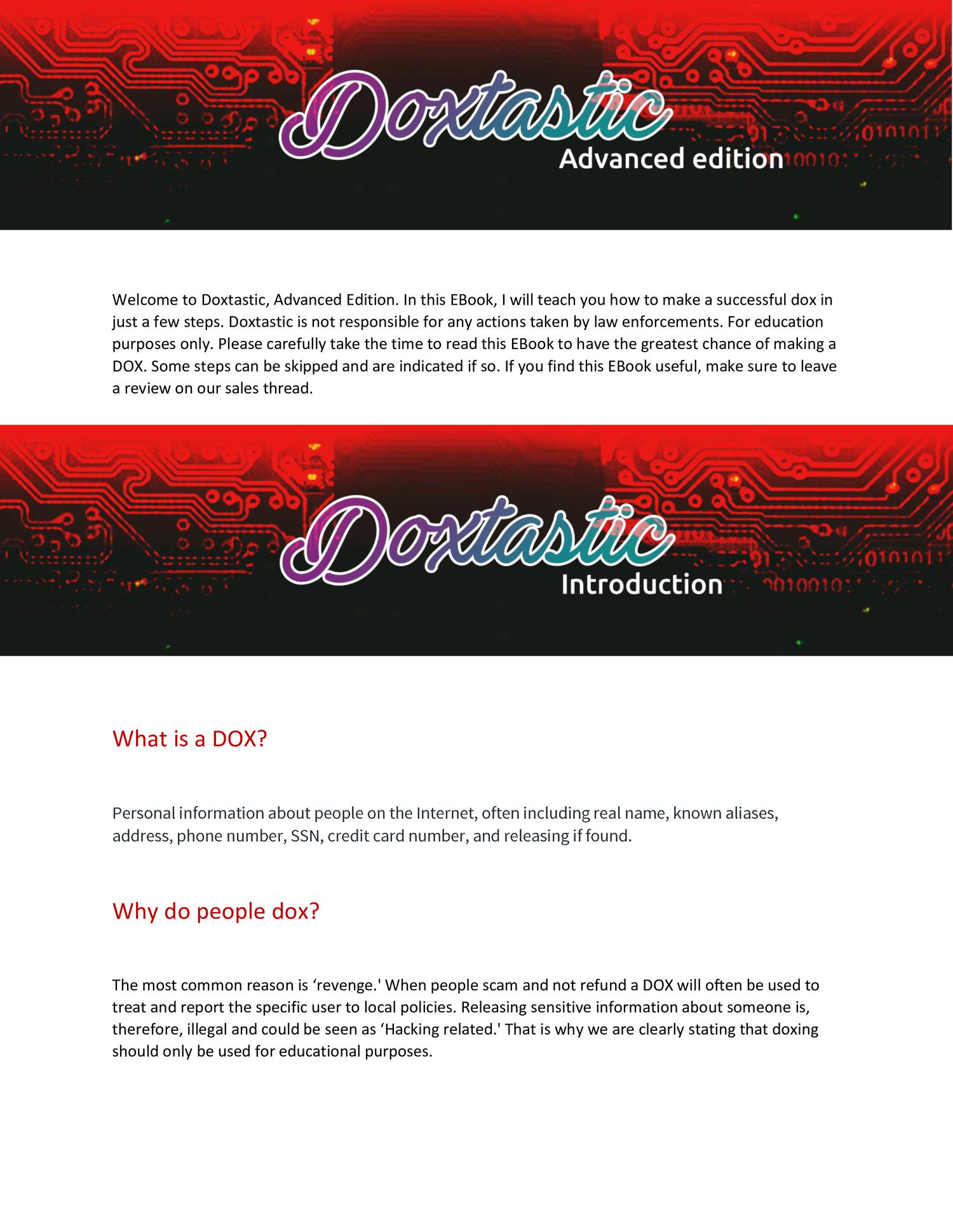 DOXTASTIC your guide to doxing.pdf | DocDroid