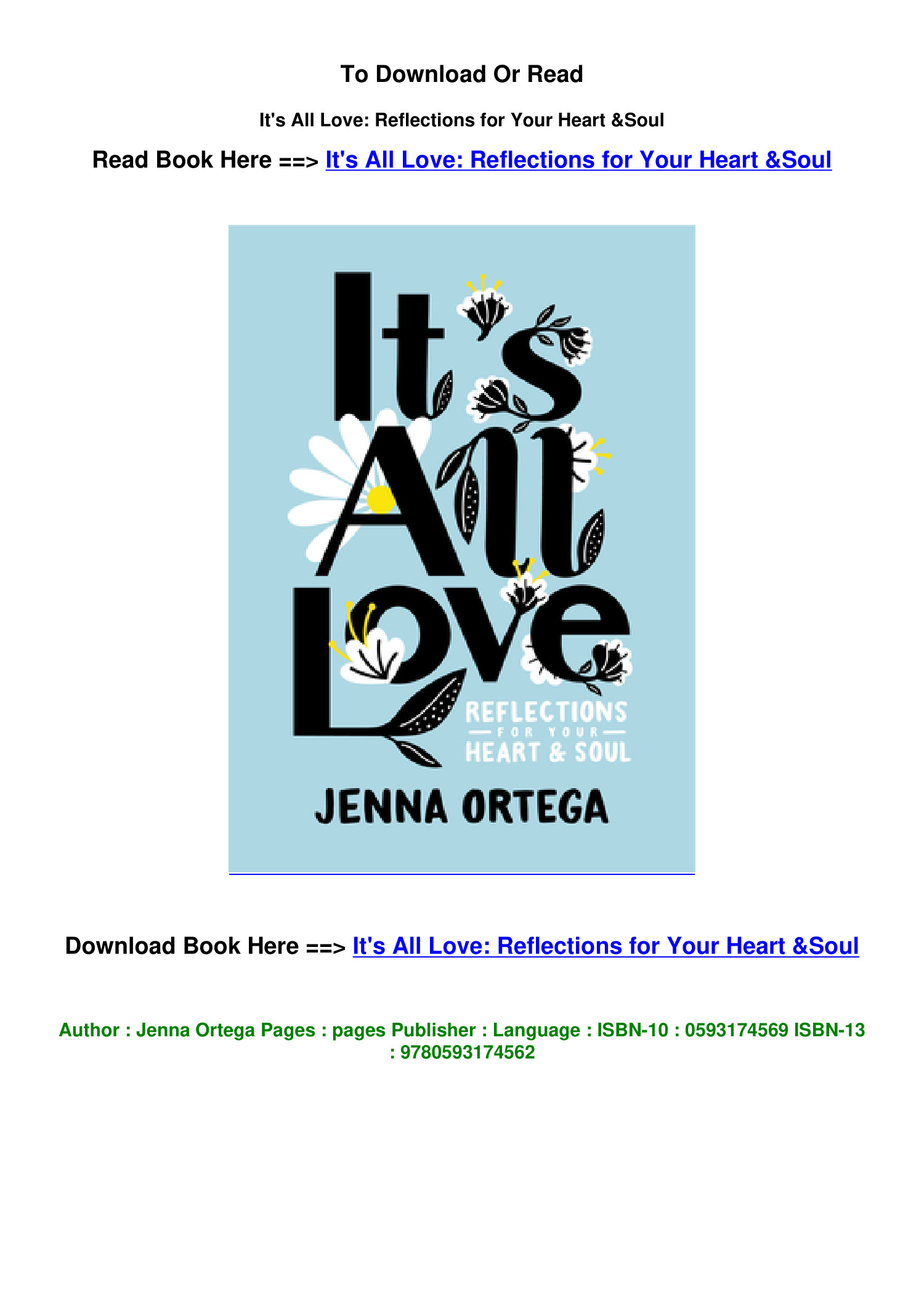 DOWNLOAD Pdf It s All Love Reflections for Your Heart Soul BY Jenna ...