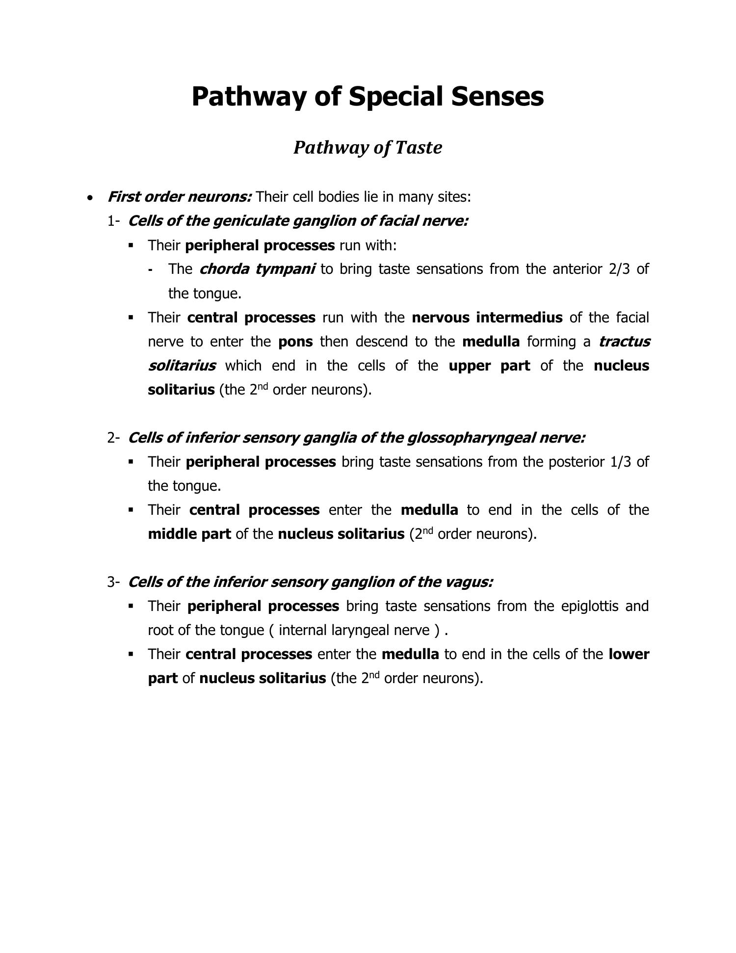 Anatomy pathway of Special Senses.docx | DocDroid