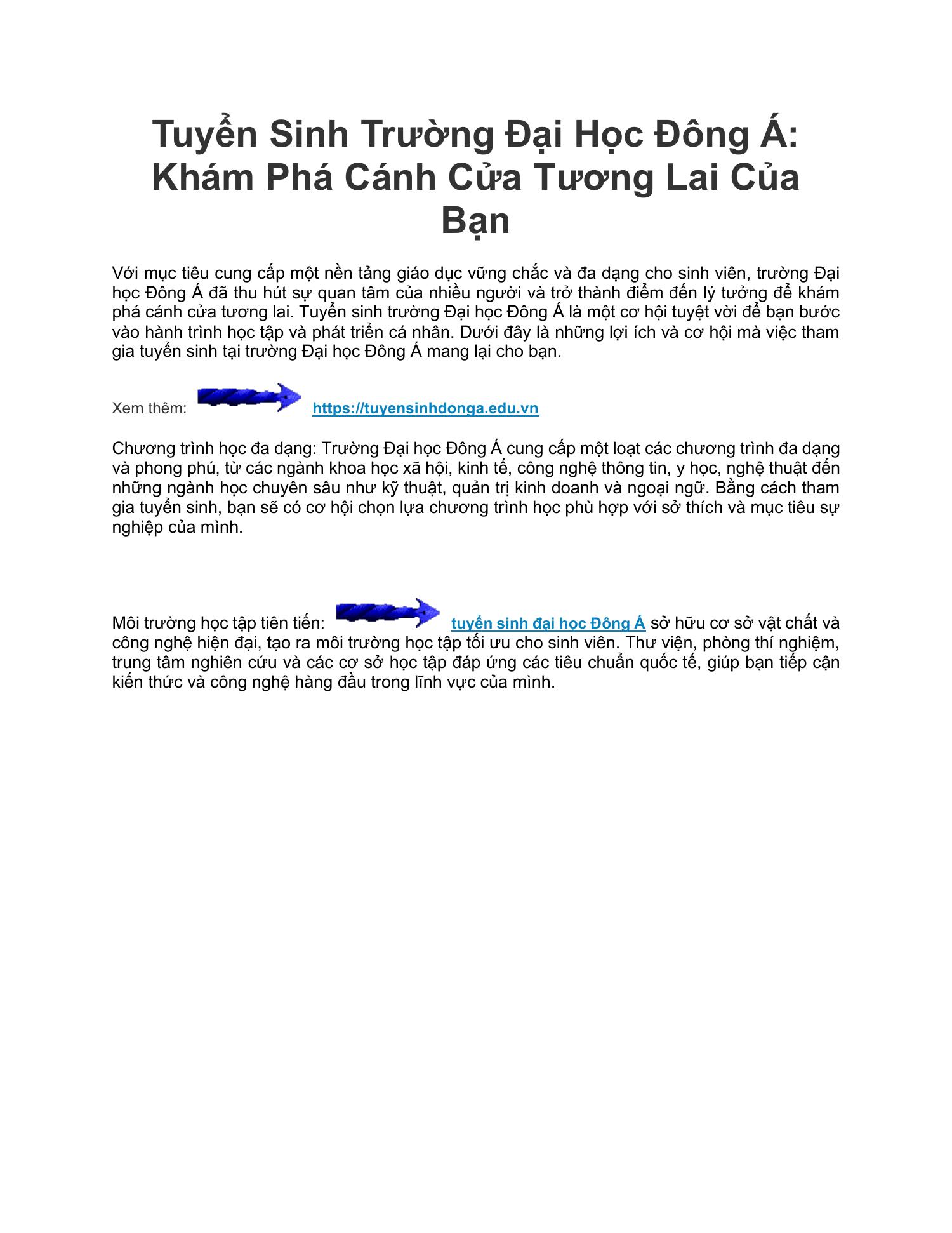 tuyen sinh truong dai hoc dong a.docx | DocDroid