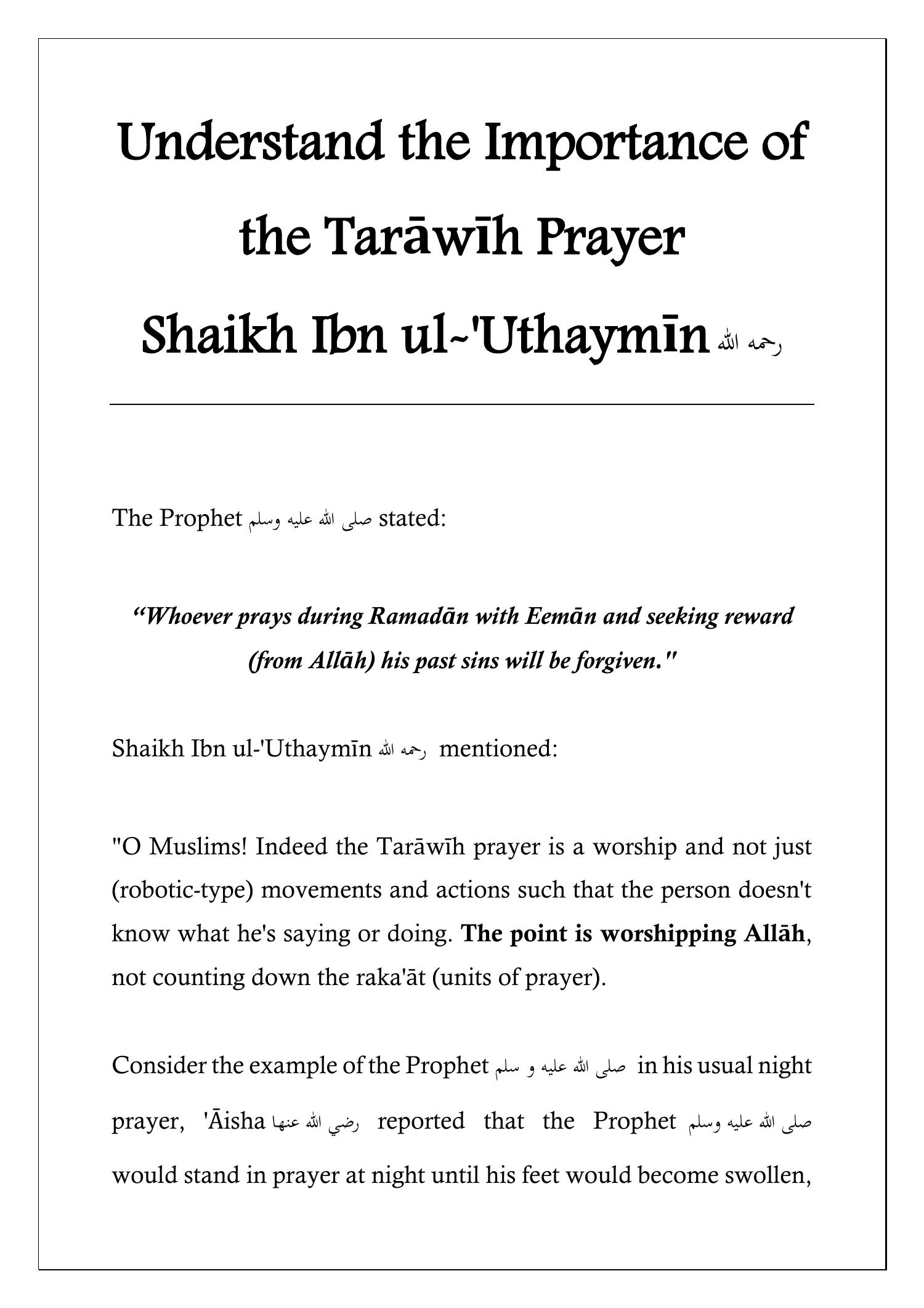 Understand the Importance of the Tarāwīh Prayer.pdf | DocDroid