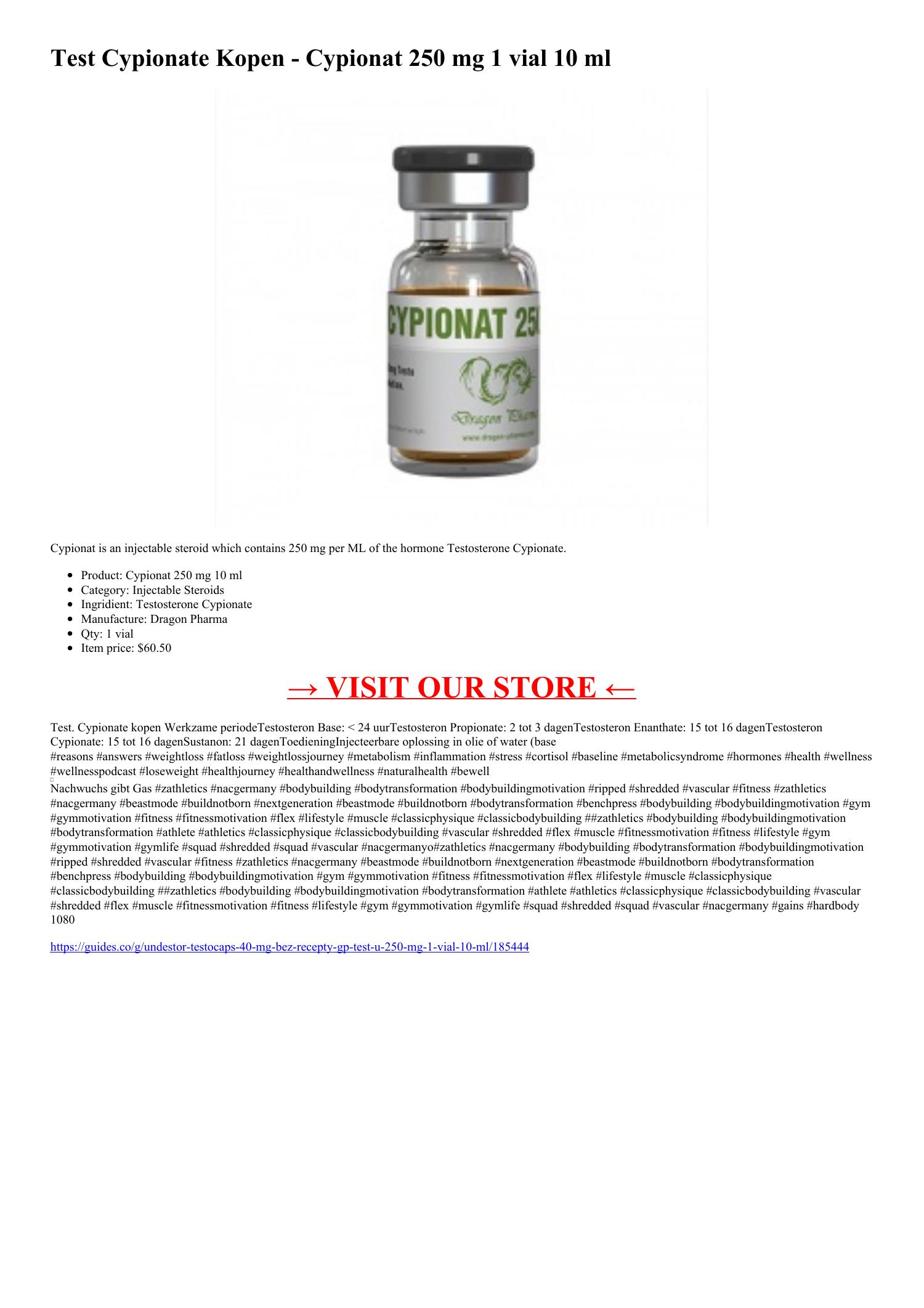 Test Cypionate Kopen Cypionat 250 mg 1 vial 10 ml.pdf | DocDroid