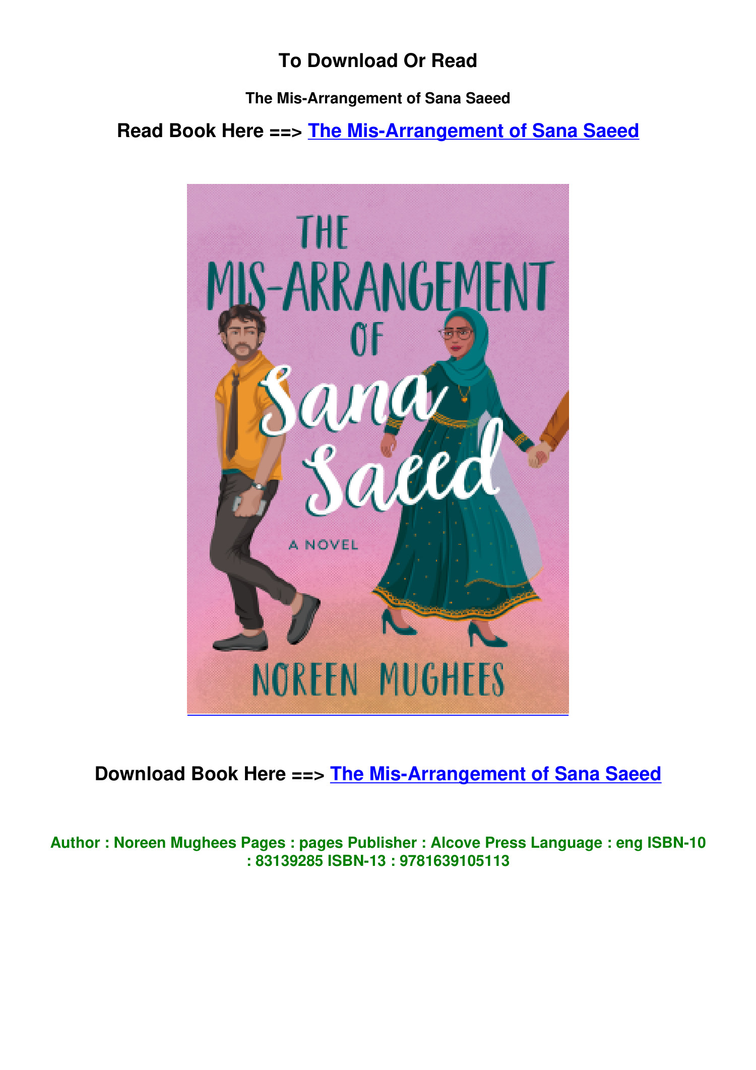 DOWNLOAD EPUB The Mis Arrangement of Sana Saeed By Noreen Mughees.pdf | DocDroid