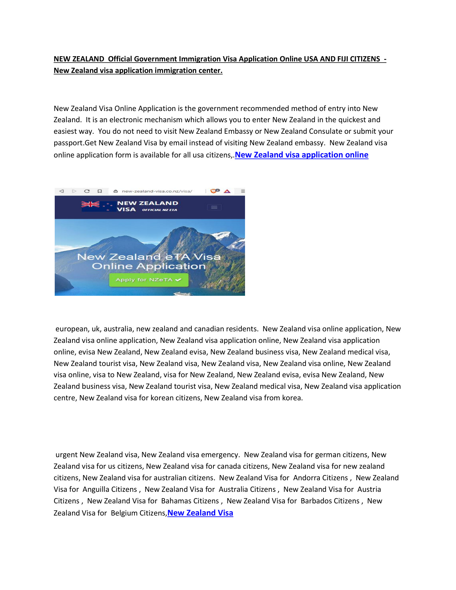New zealand immigration visa application forms