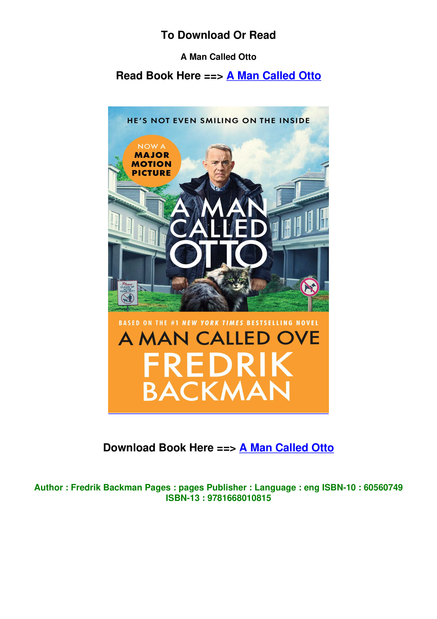 Download PDF A Man Called Otto BY Fredrik Backman.pdf | DocDroid