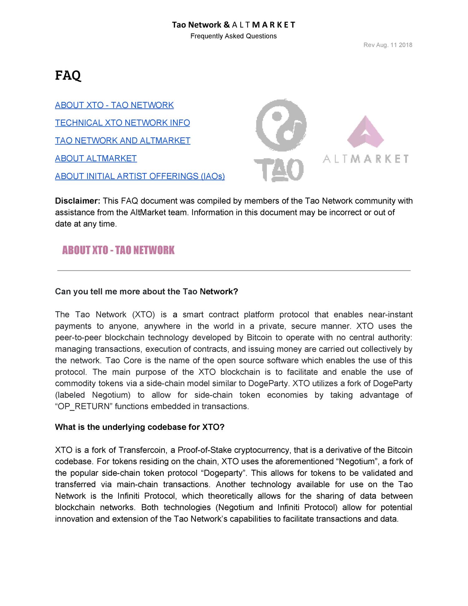 FAQ_AltMarket_TaoNetwork.pdf | DocDroid