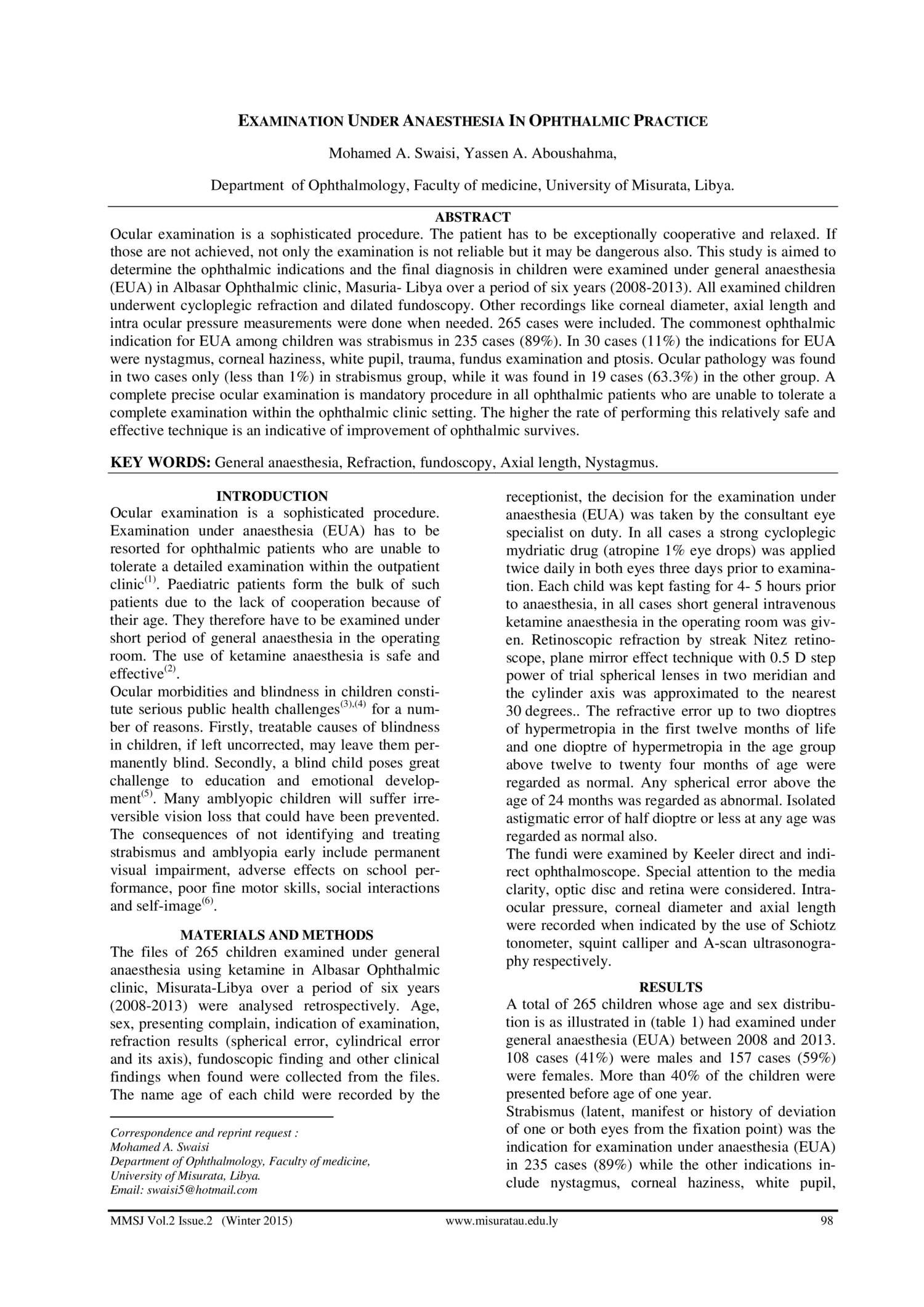 Examination under anaesthesia by Mohamed A. Swaisi.pdf | DocDroid