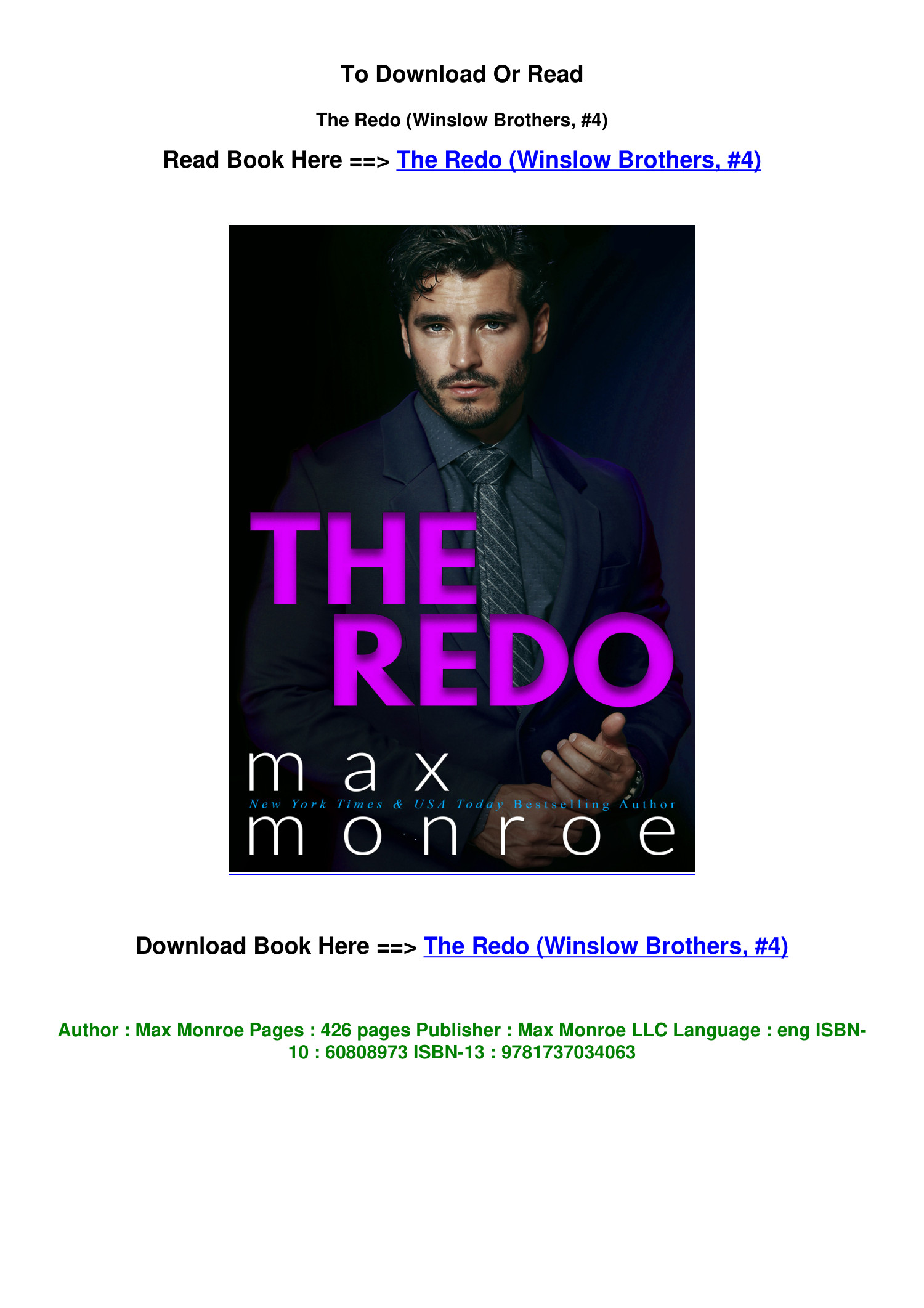 PDF DOWNLOAD The Redo Winslow Brothers 4 By Max Monroe.pdf | DocDroid