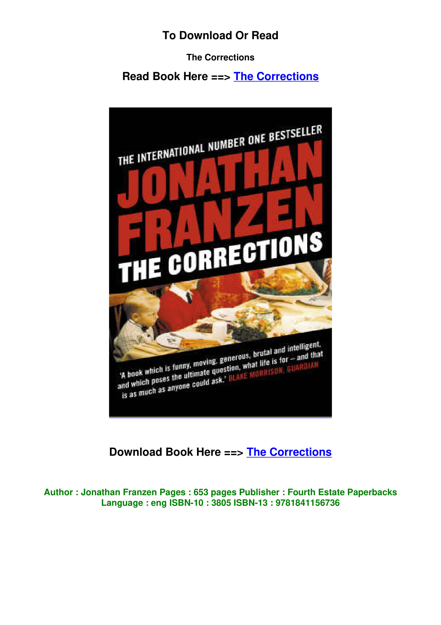 EPub Download The Corrections BY Jonathan Franzen.pdf | DocDroid