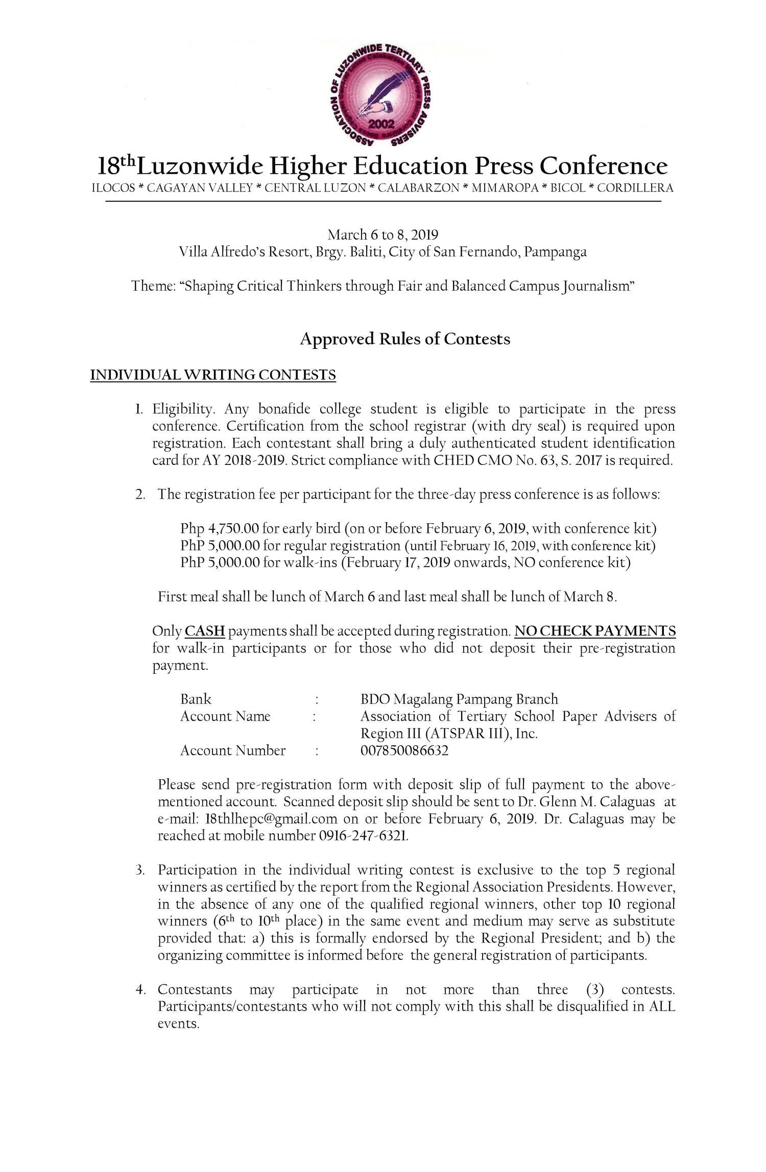 18th-Luzonwide-Higher-Education-Press-Conference-Approved-Guidelines-1 ...