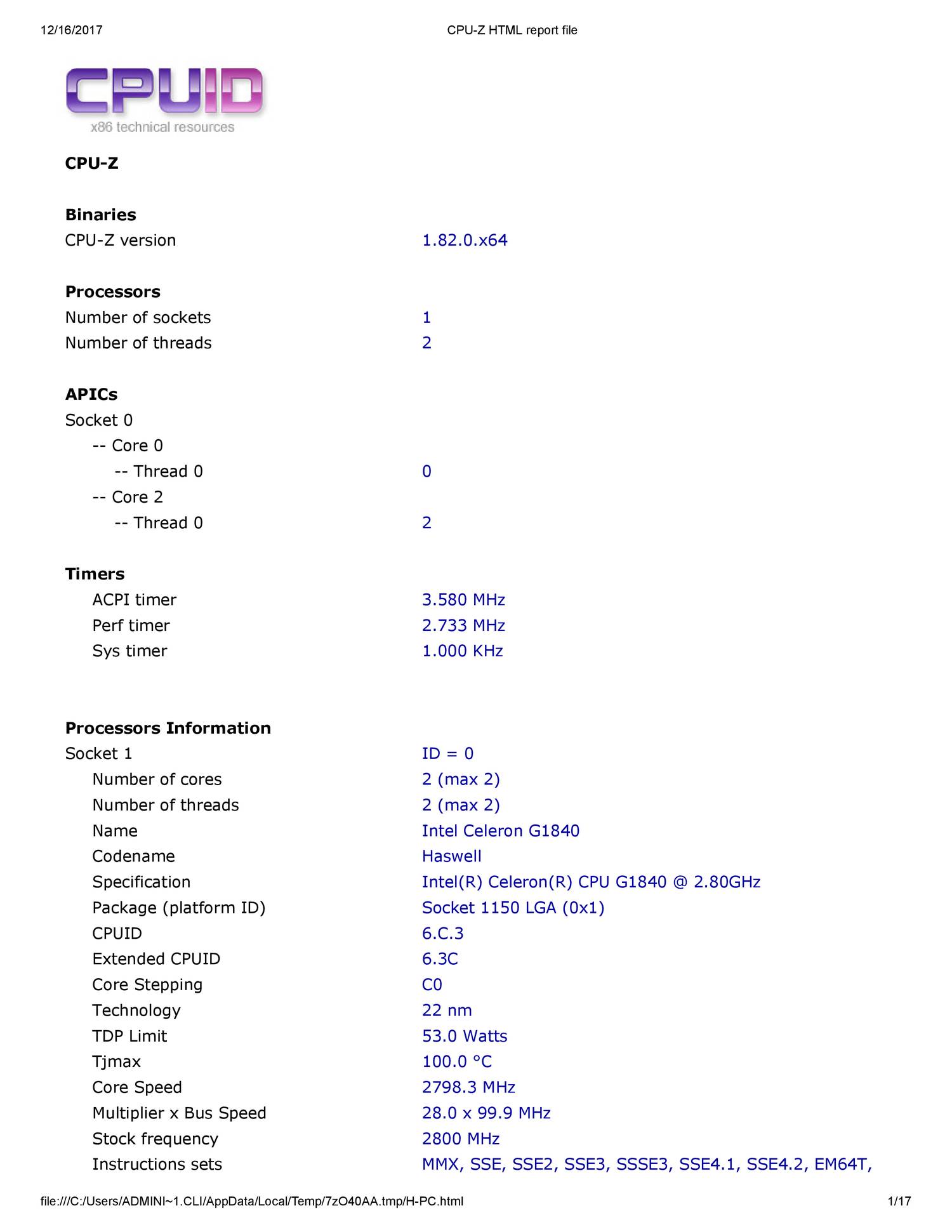 CPU-Z HTML report file.pdf | DocDroid