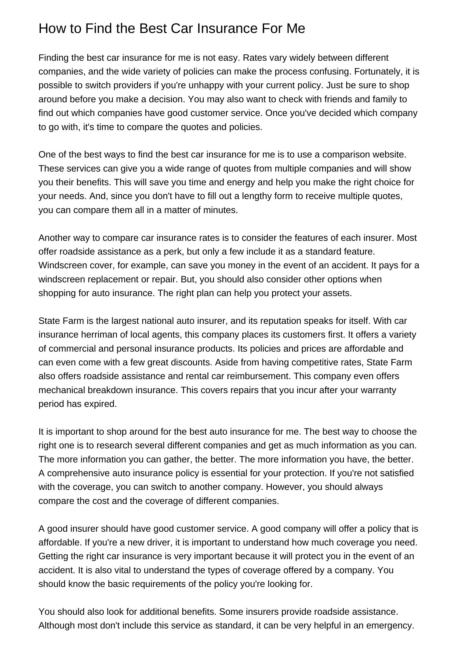 How to Find the Best Car Insurance For Menkfyi.pdf.pdf | DocDroid