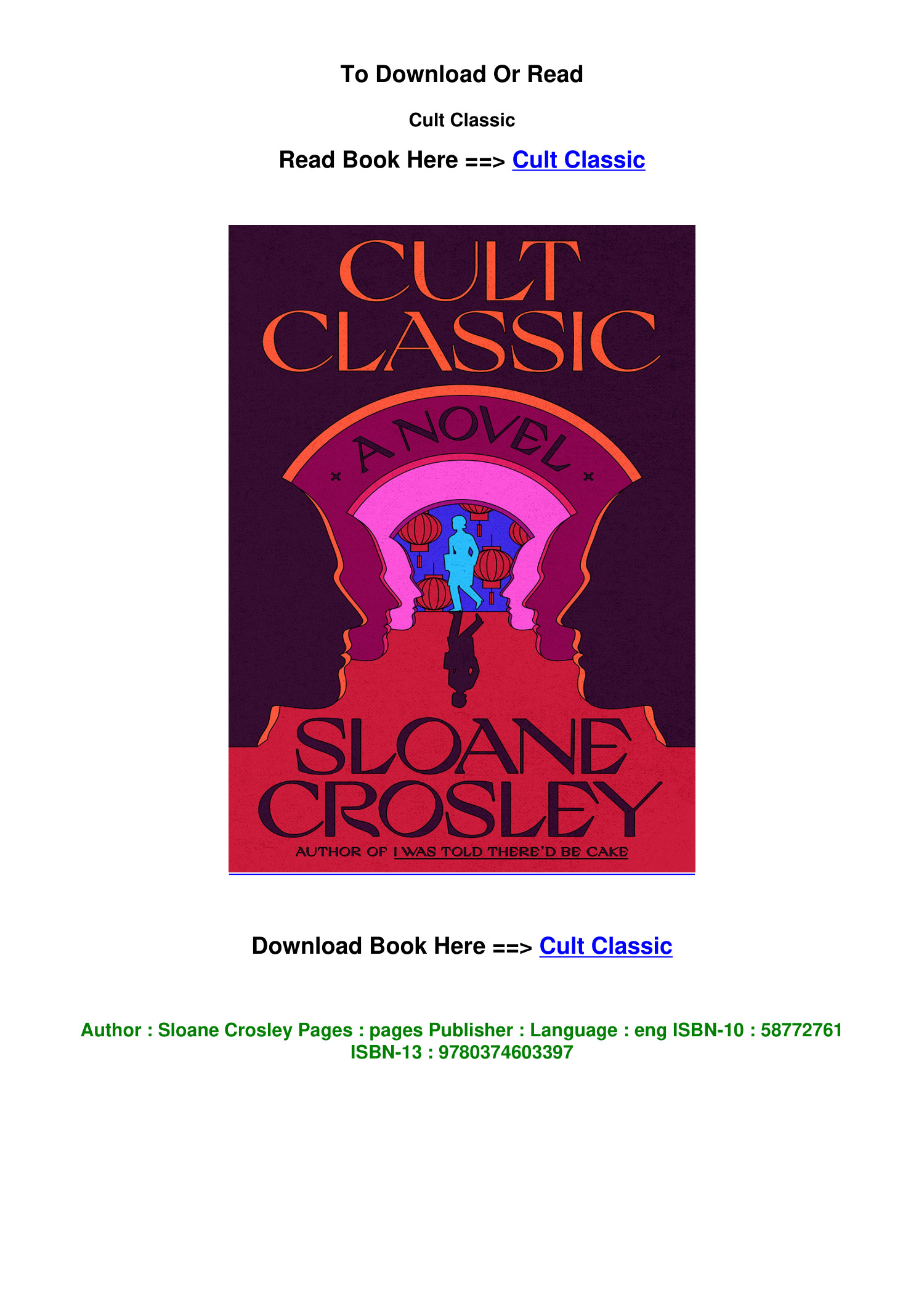 DOWNLOAD Pdf Cult Classic By Sloane Crosley.pdf | DocDroid