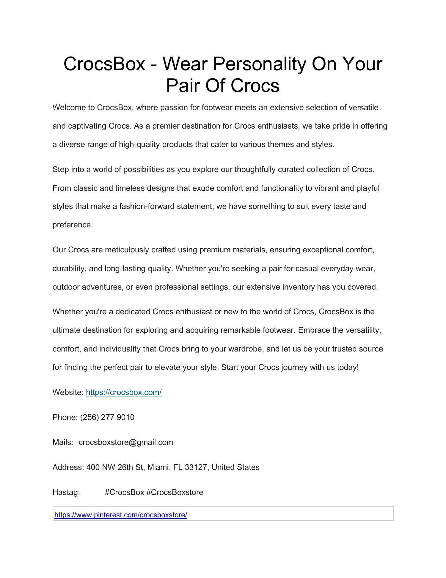 CrocsBox.docx | DocDroid