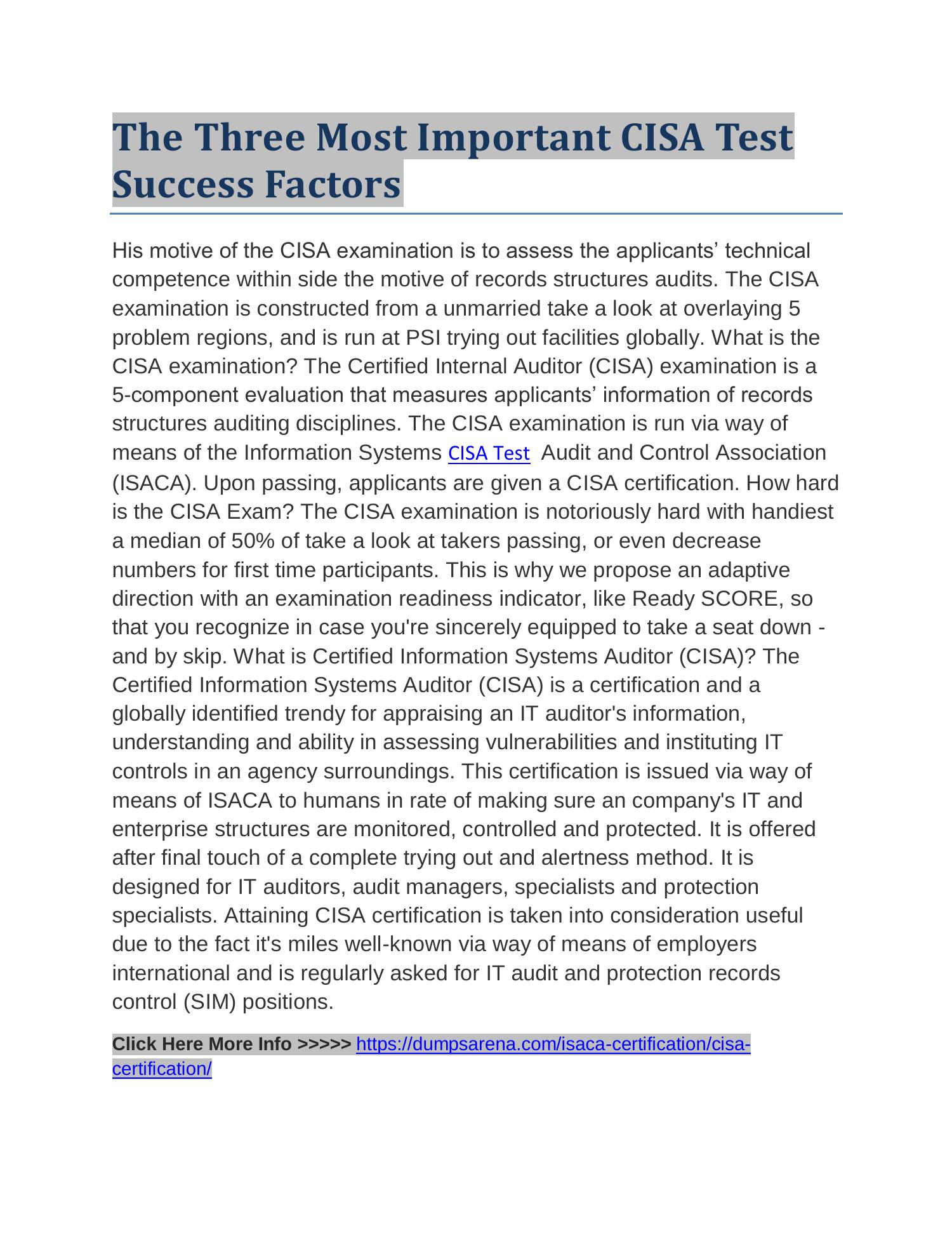 Cisa Test Pdf Docdroid