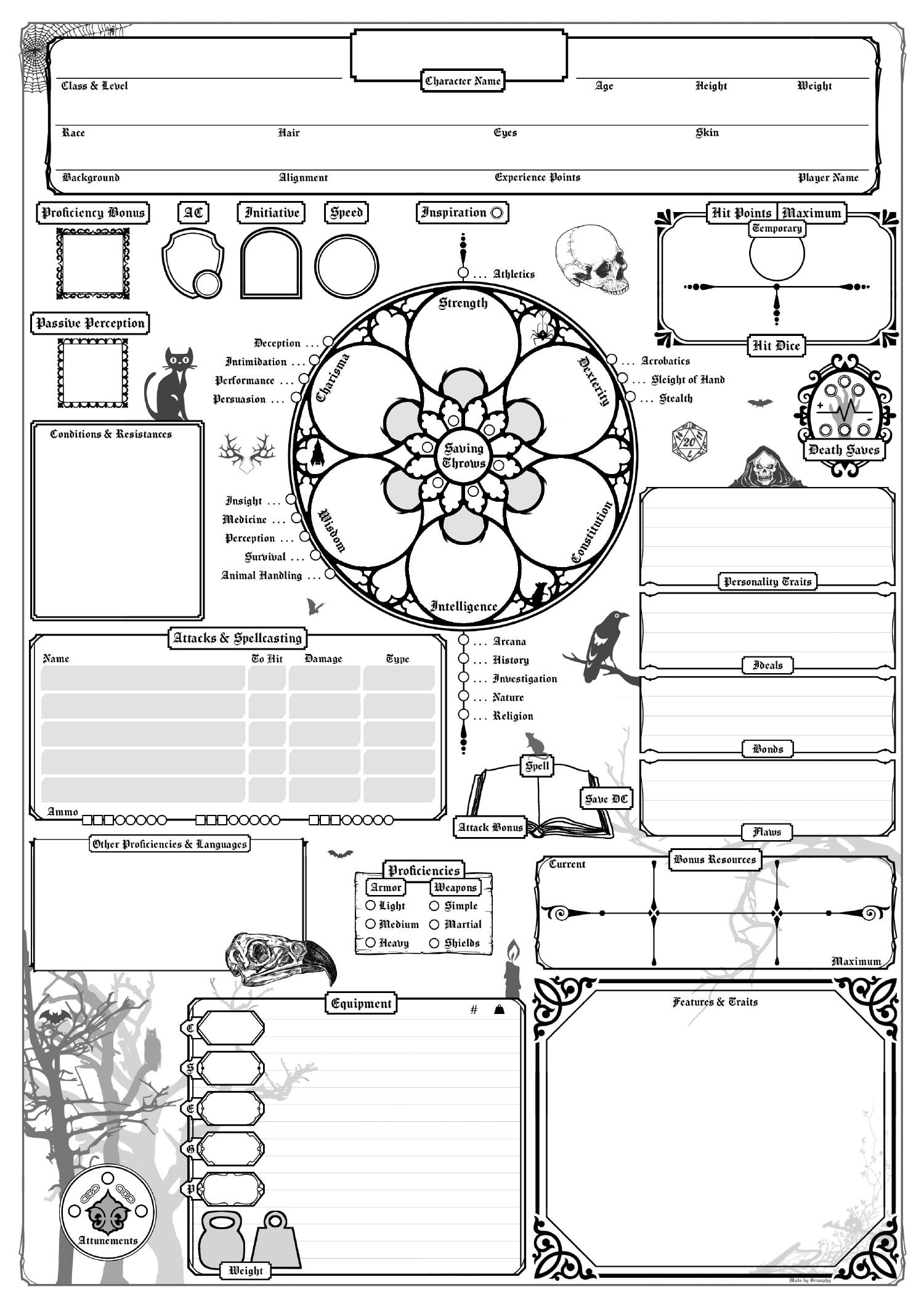 Gothic Character Sheets - A4.pdf | DocDroid