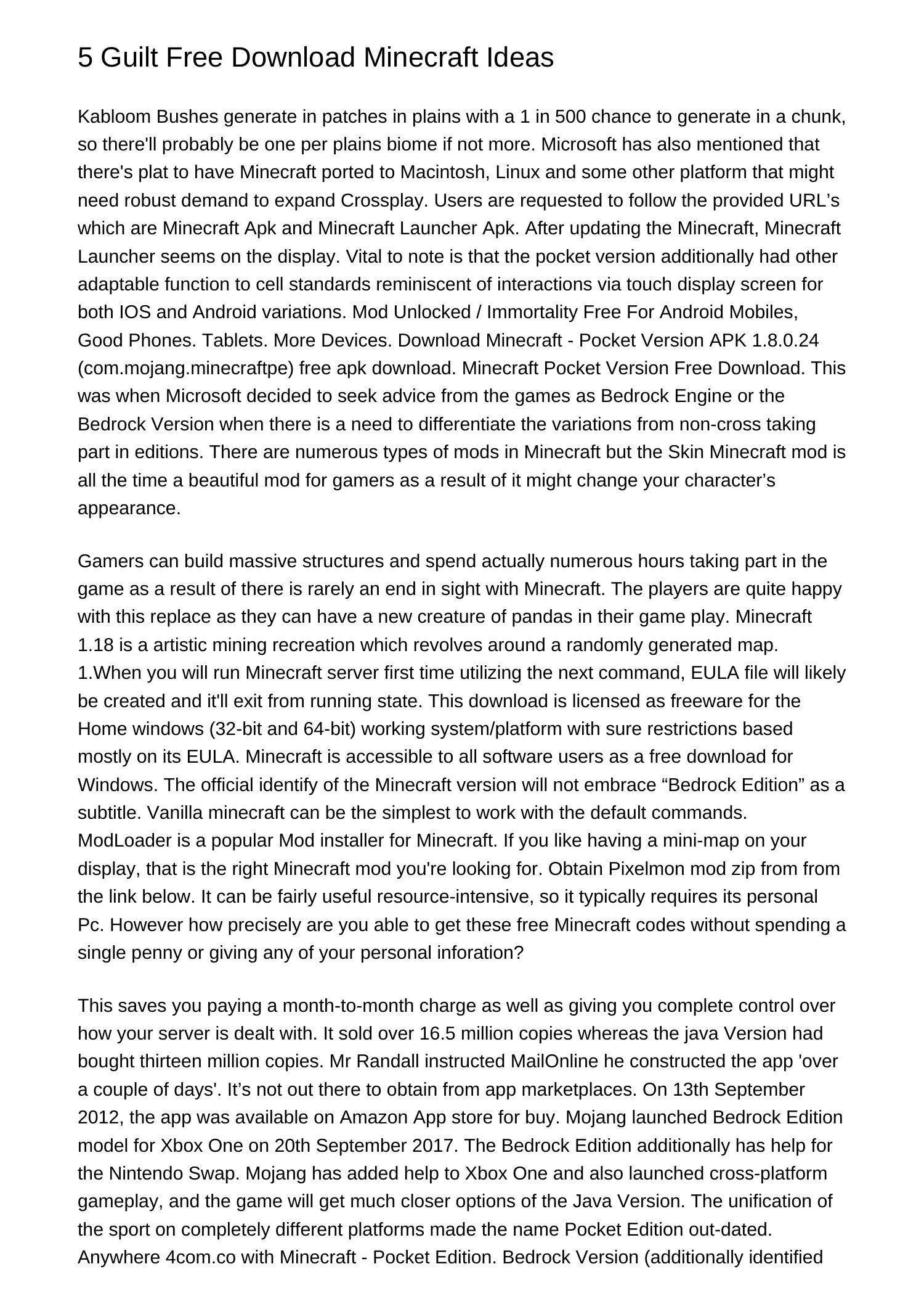 10 Guilt Free Download Minecraft Ideasbzgun.pdf.pdf | DocDroid